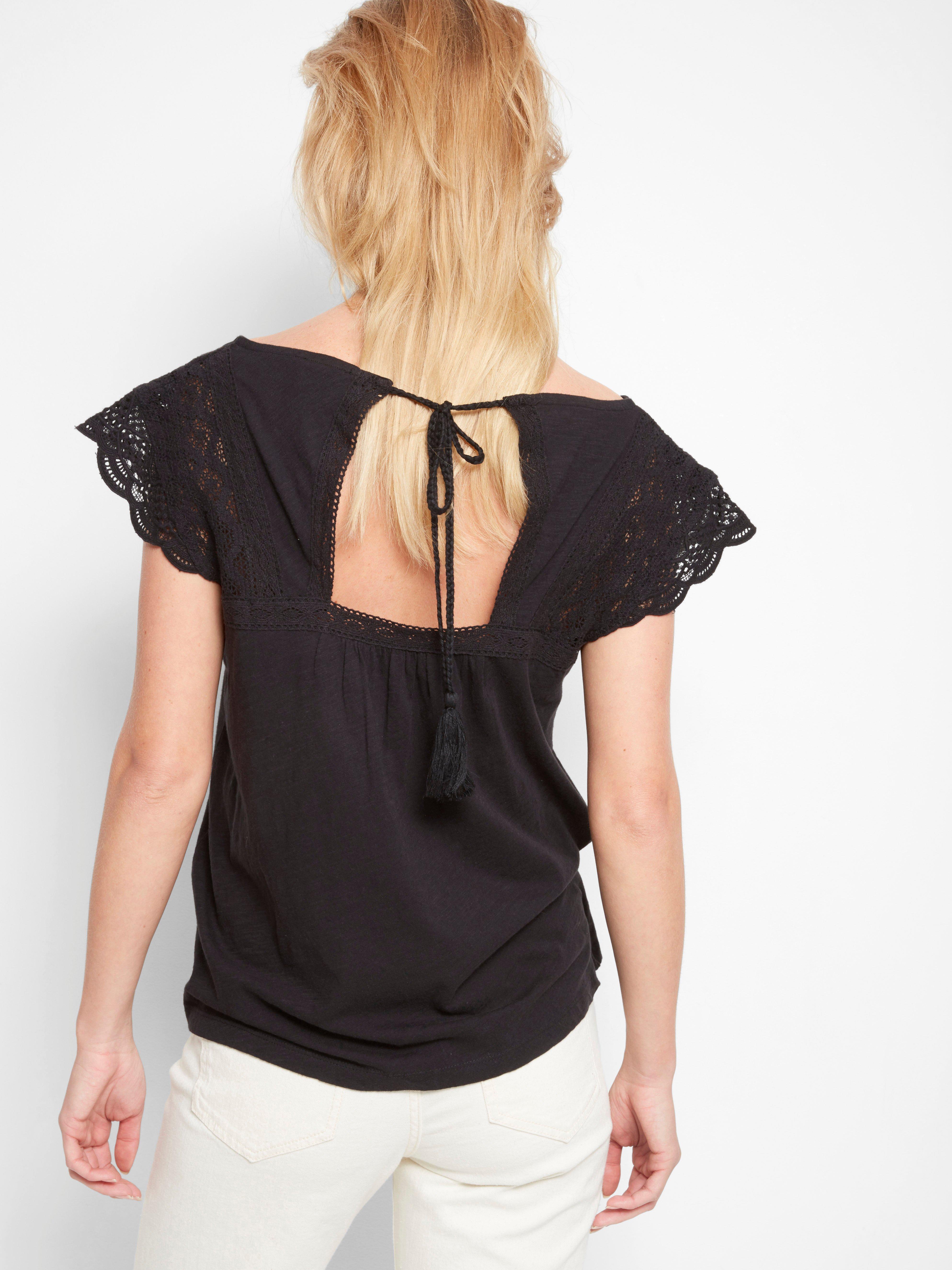 Jersey Top with Lace | Lindex