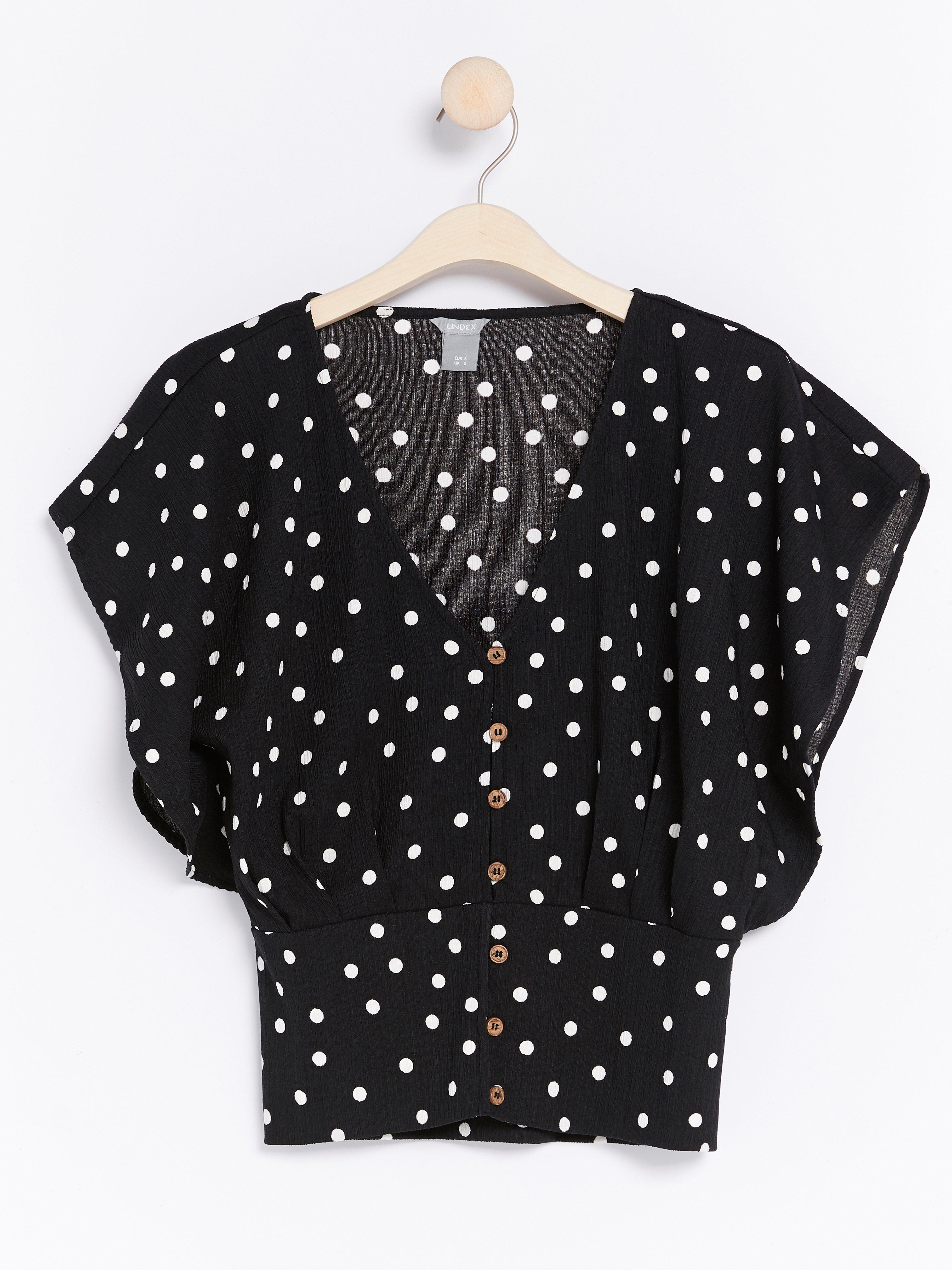 Prickig topp med knappar | Lindex