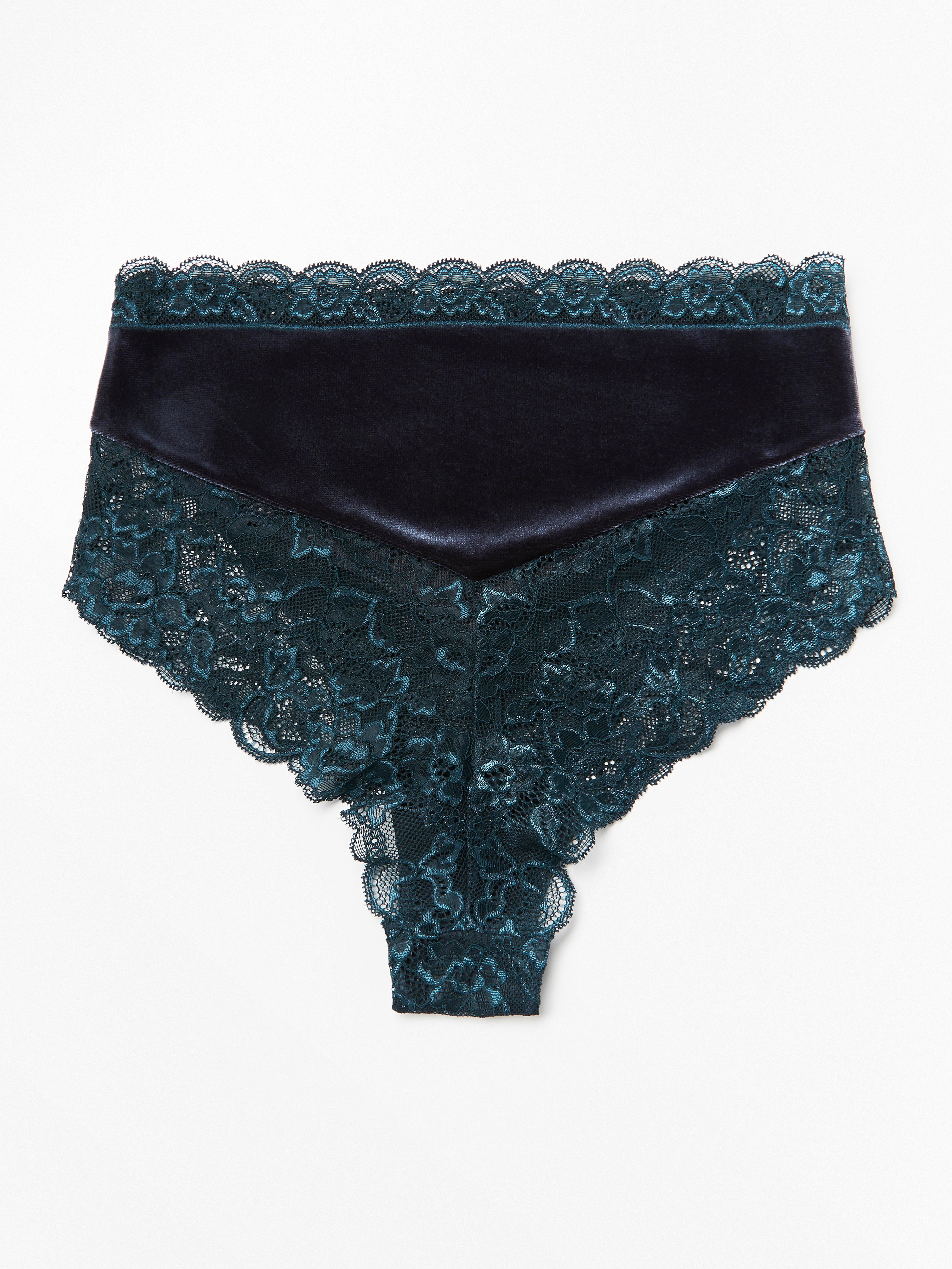 Brazilian high briefs in velvet | Lindex