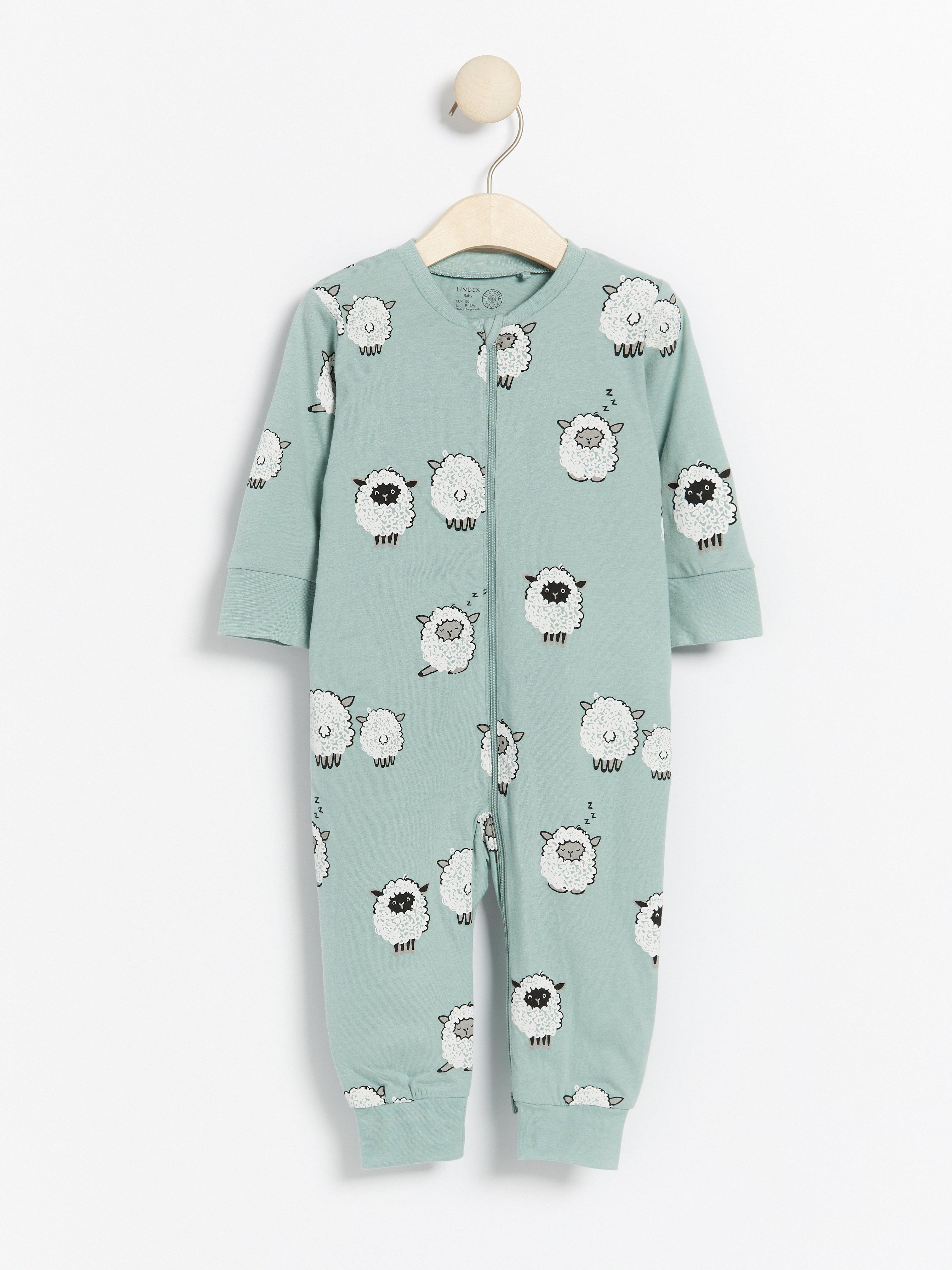 Pyjamas with sheep print and appliqué | Lindex UK
