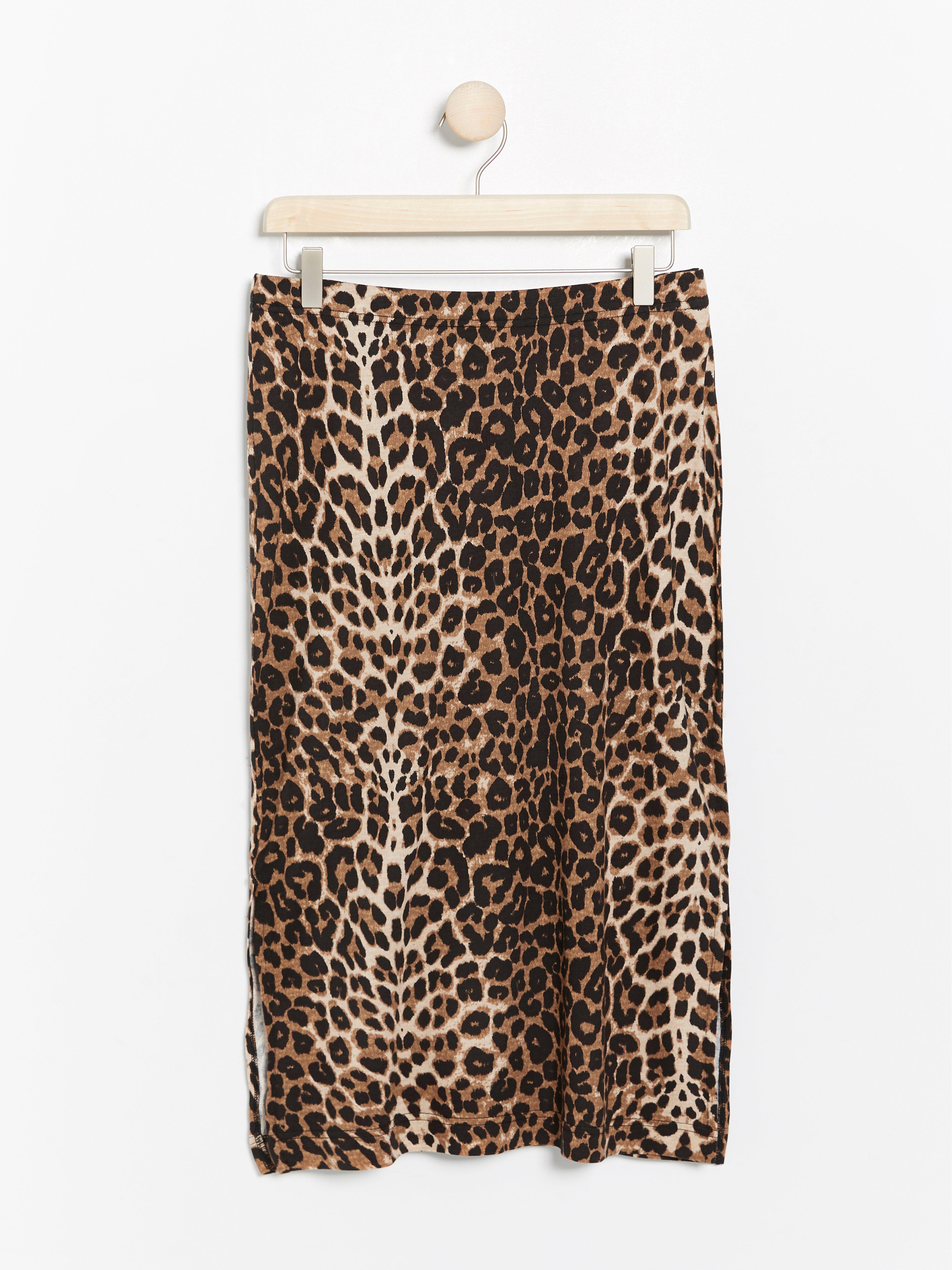 Sukně s leopardím vzorem | Lindex