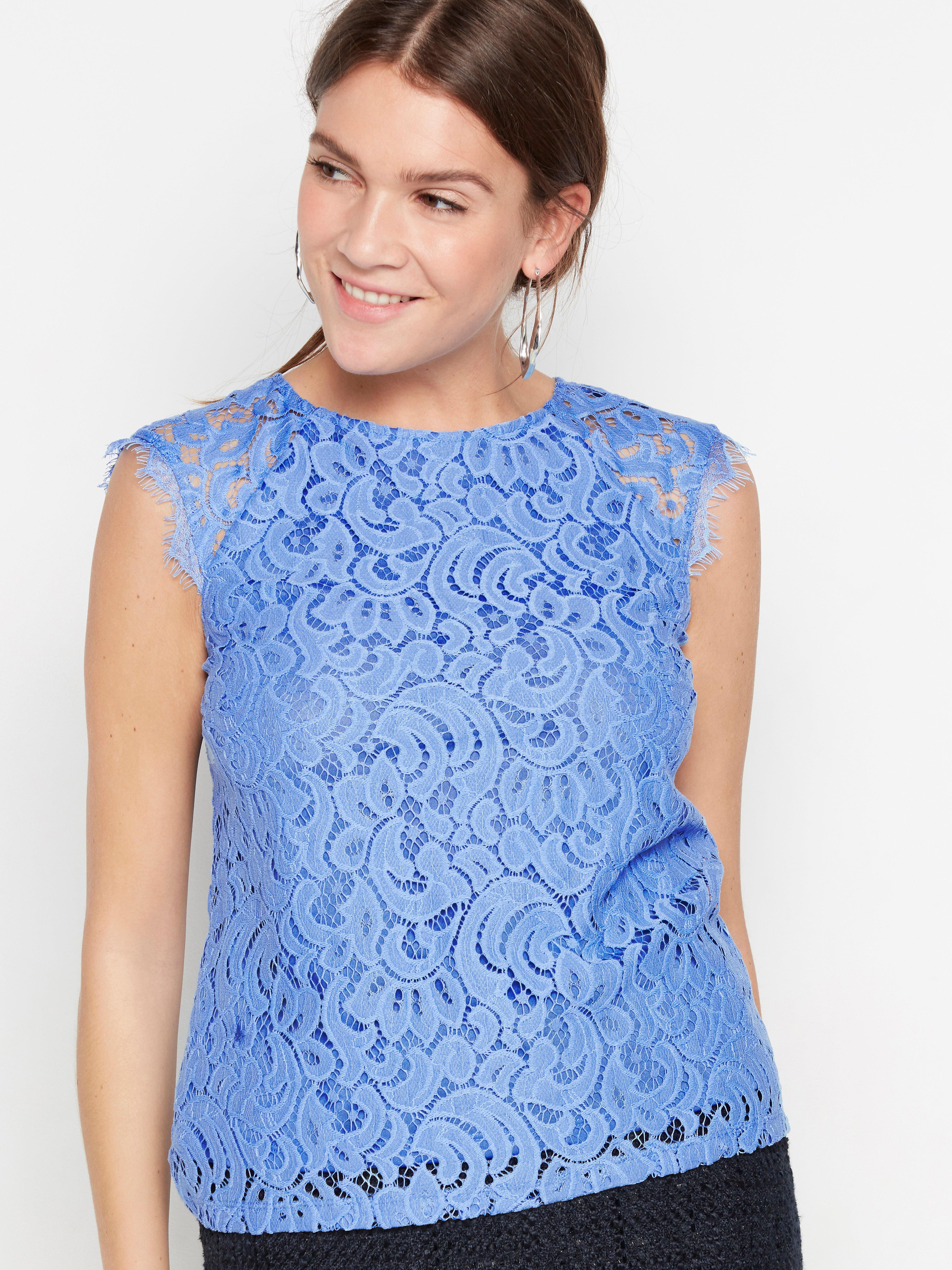 Lace top with cap sleeves | Lindex