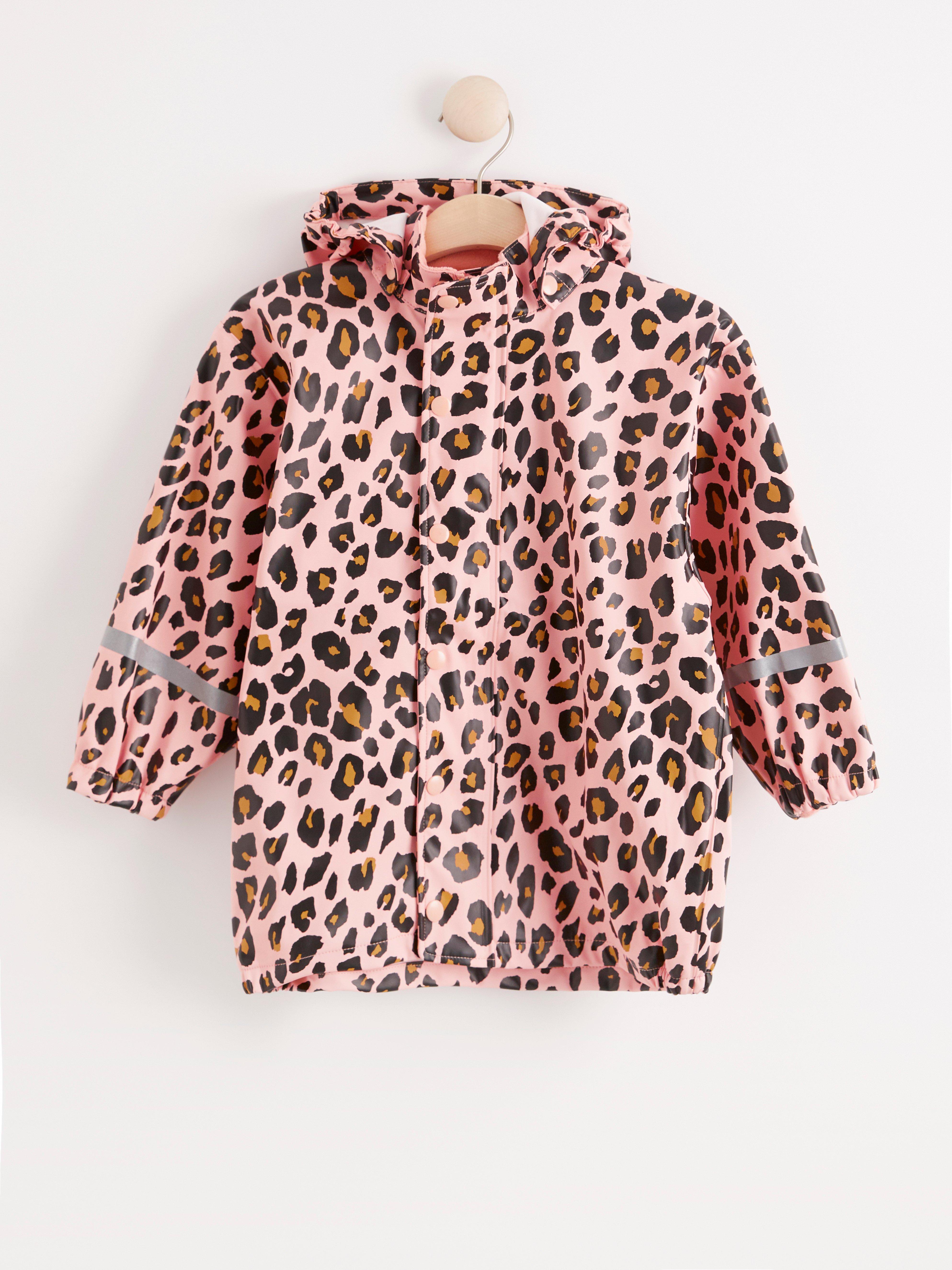 Rain jacket with leopard print | Lindex UK