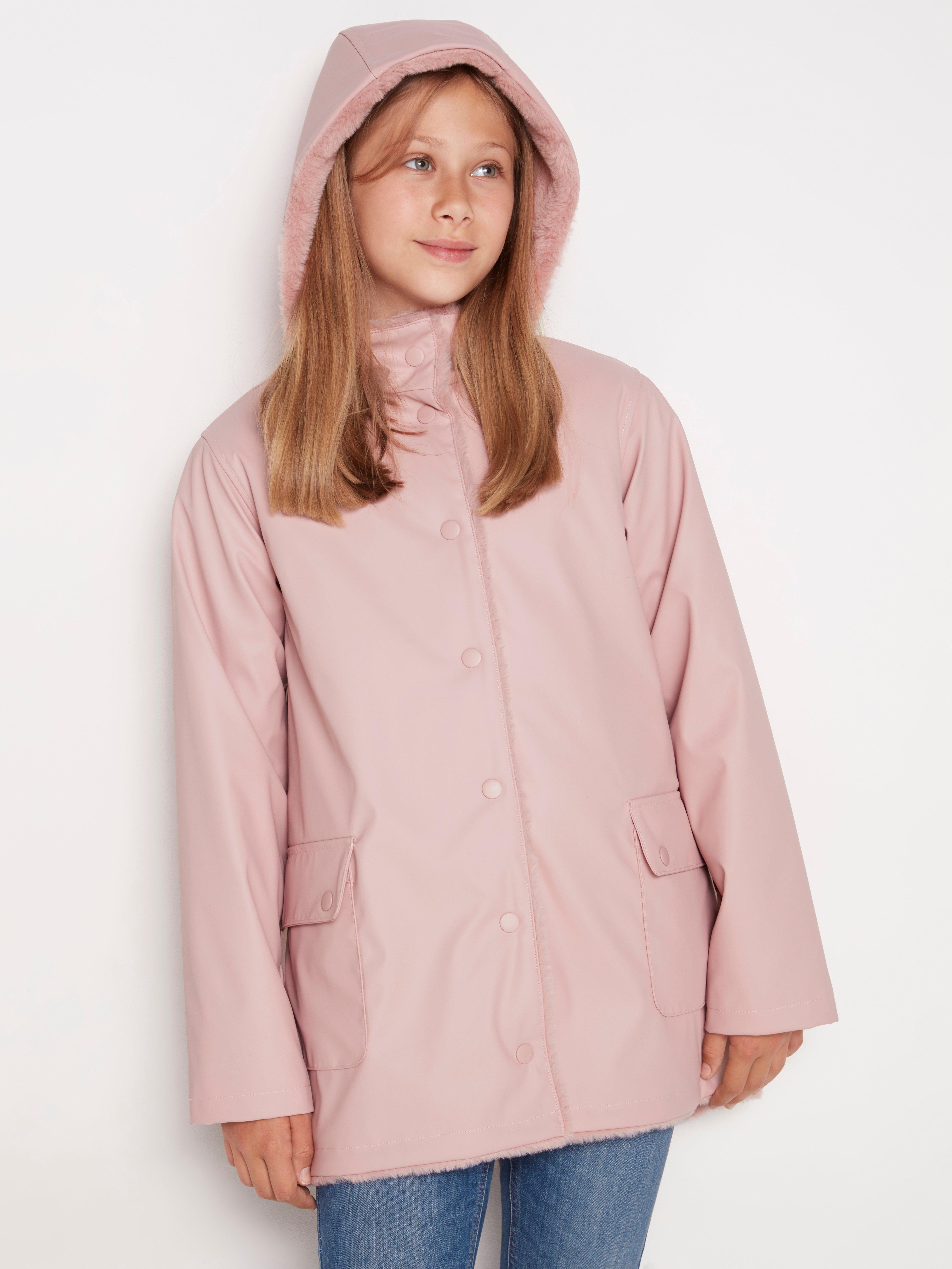 Rain jacket with fake fur lining | Lindex