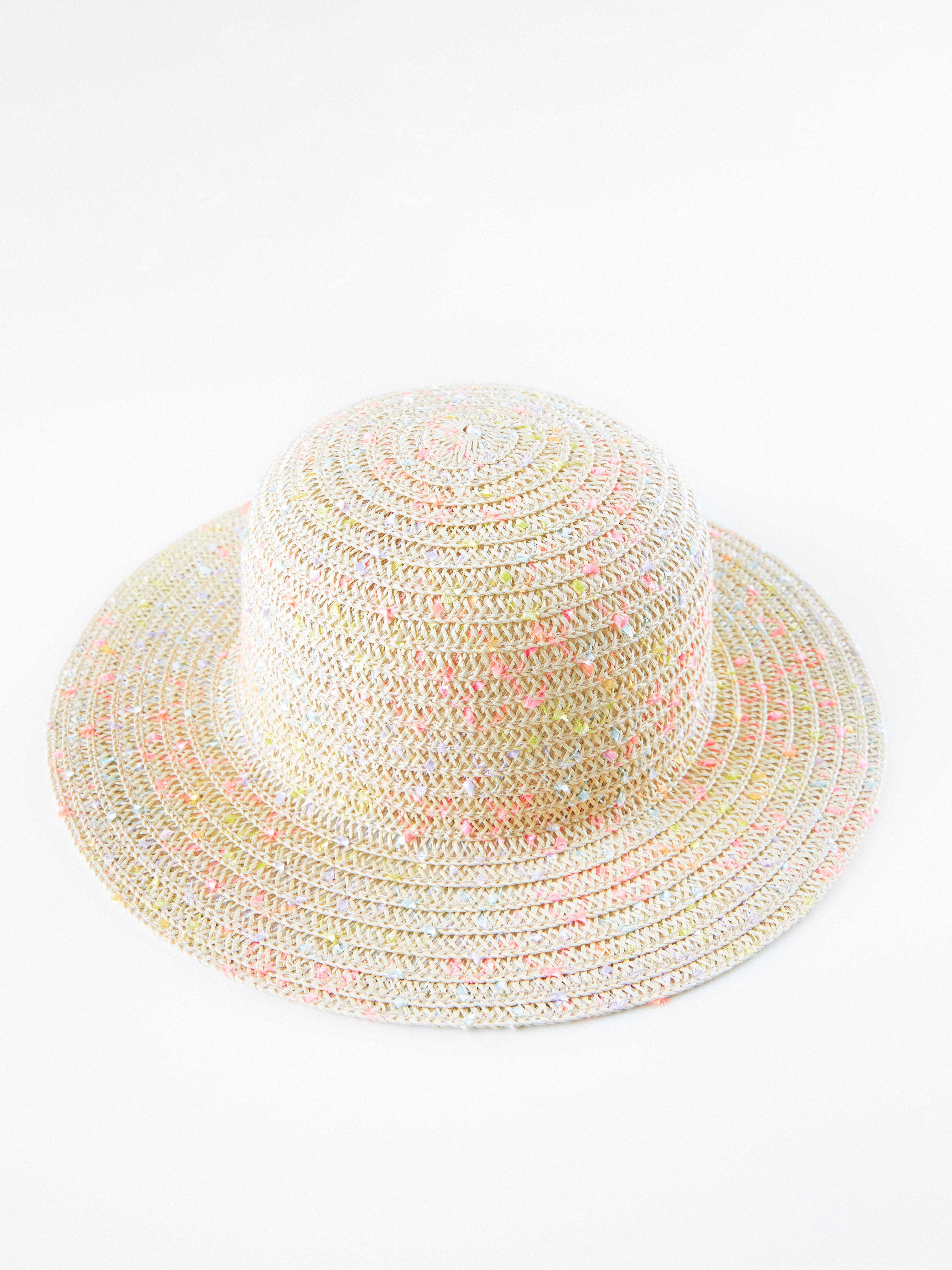 Straw hat with colorful details | Lindex Europe