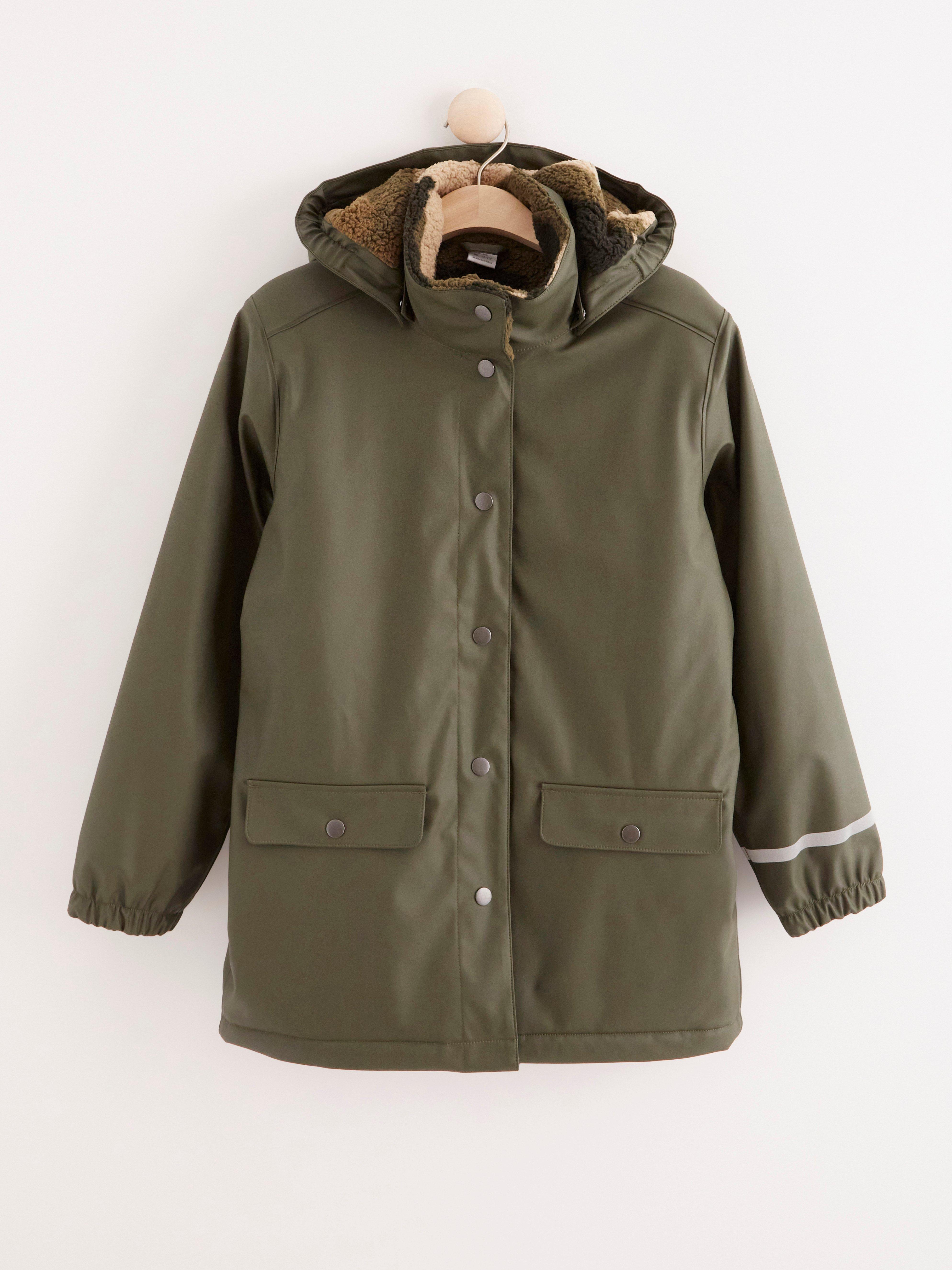 Rain jacket with pile lining | Lindex Europe