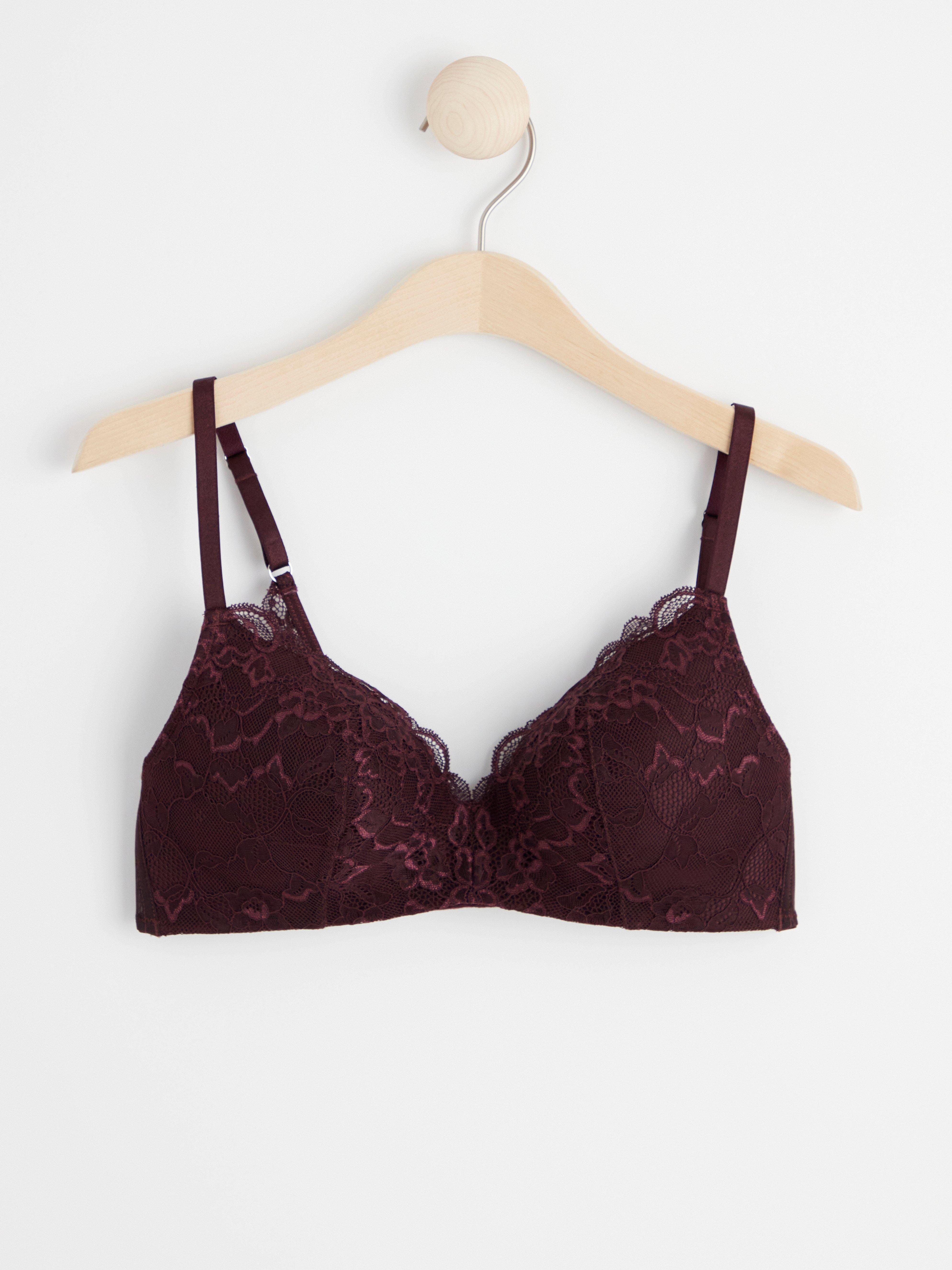 Flora kaarituettomat rintaliivit, joissa pitsiä | Lindex