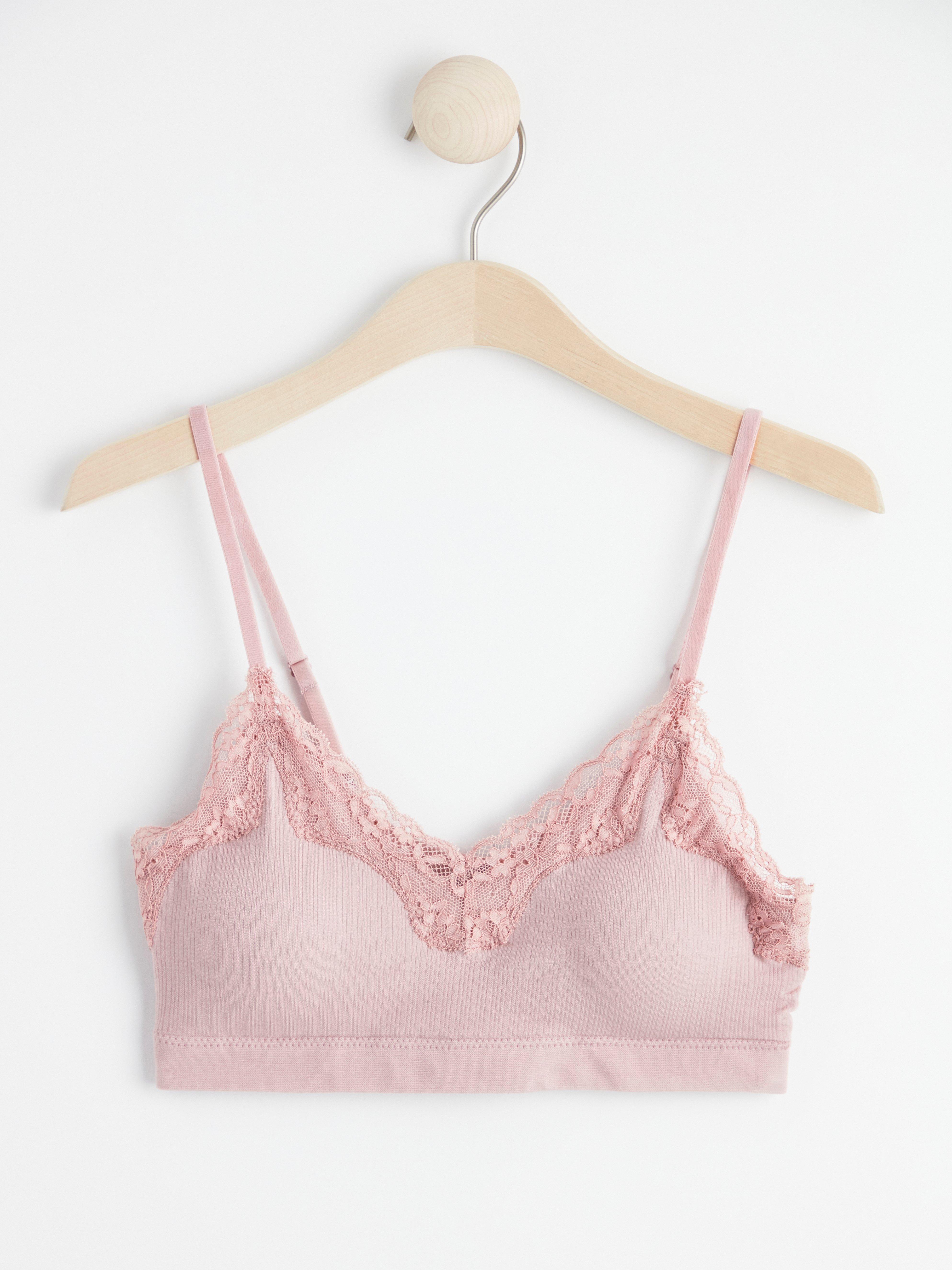 Soft bra with lace | Lindex Poland