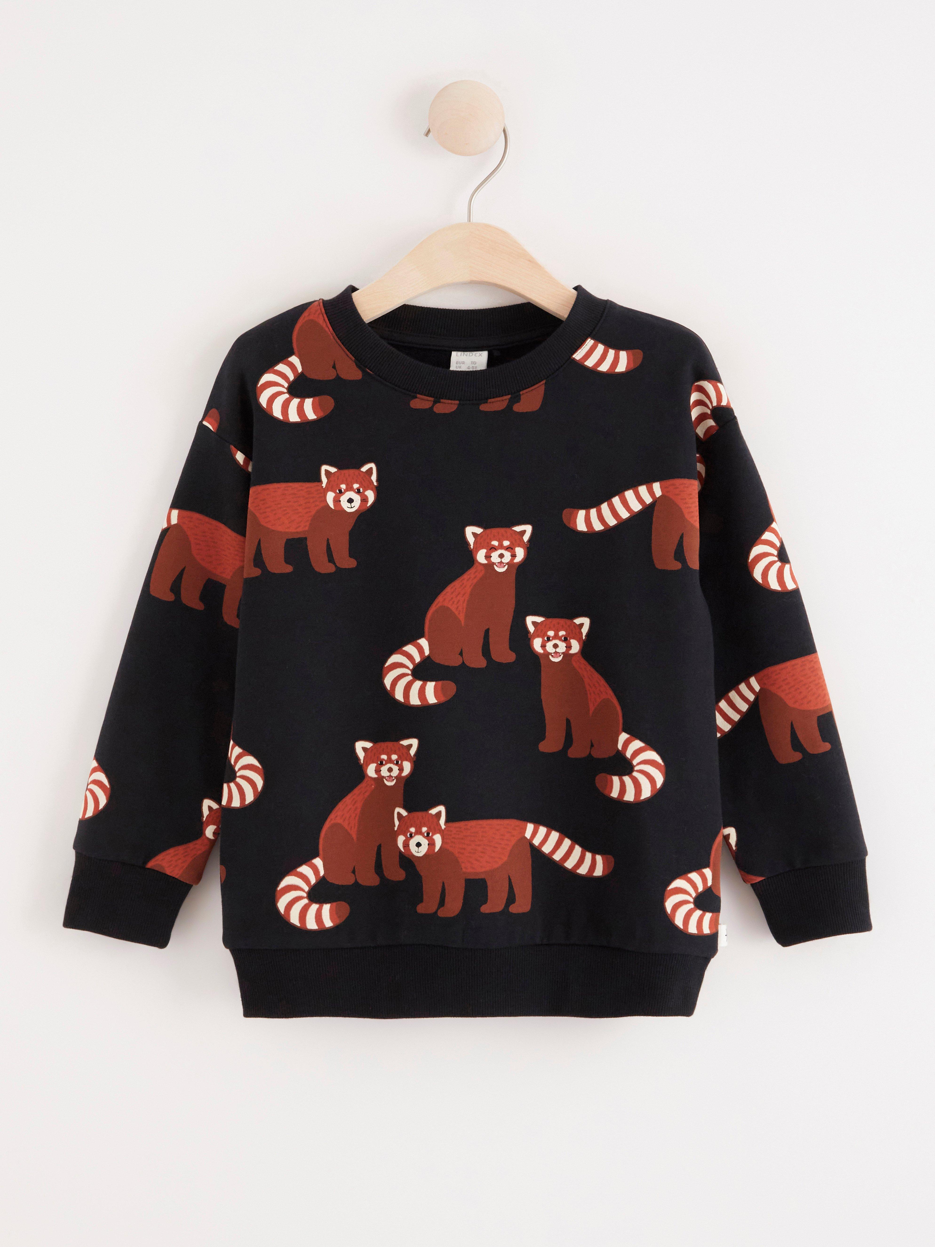 Sweatshirt with red pandas | Lindex UK