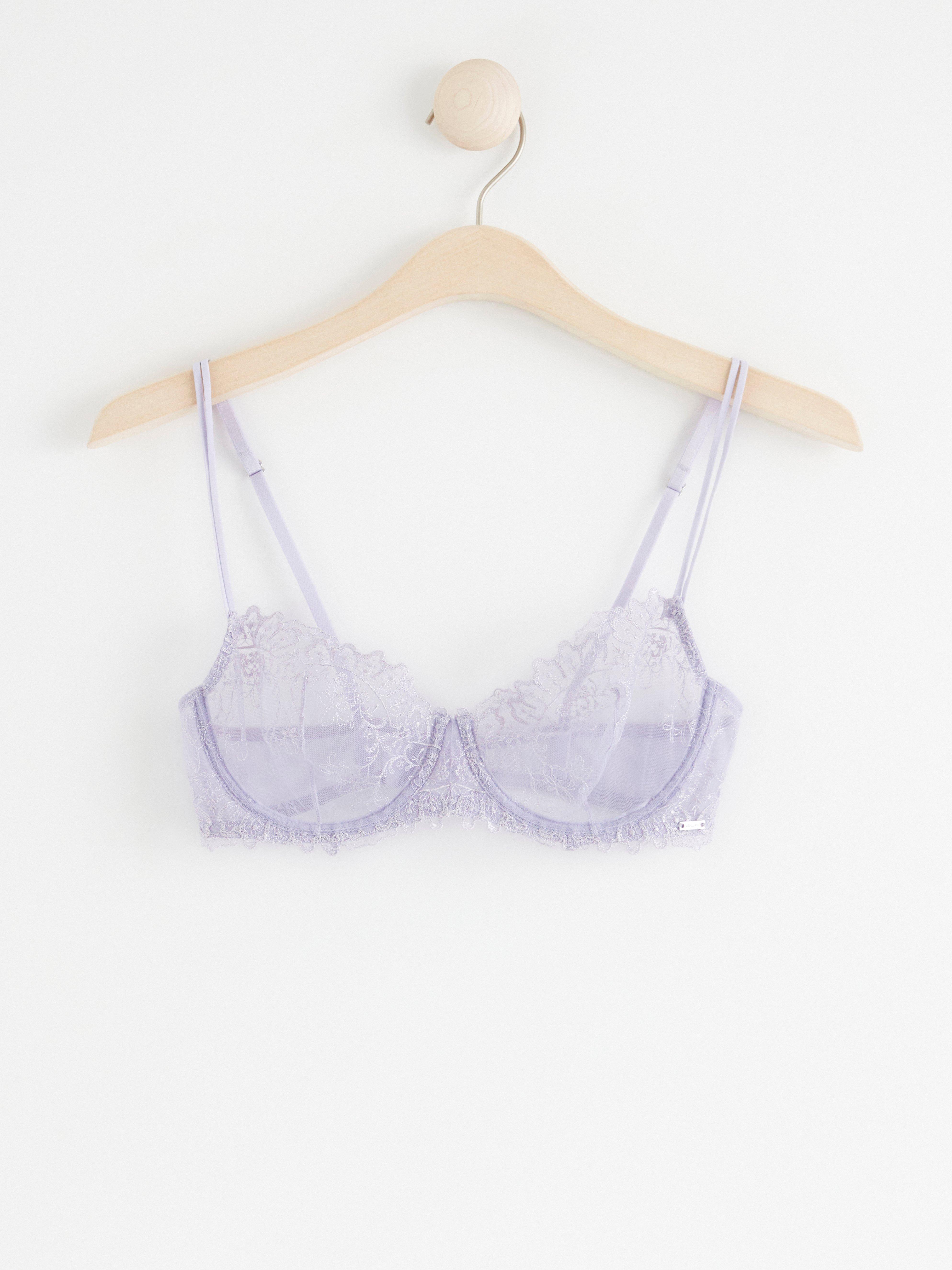 Unpadded bra with lace | Lindex UK