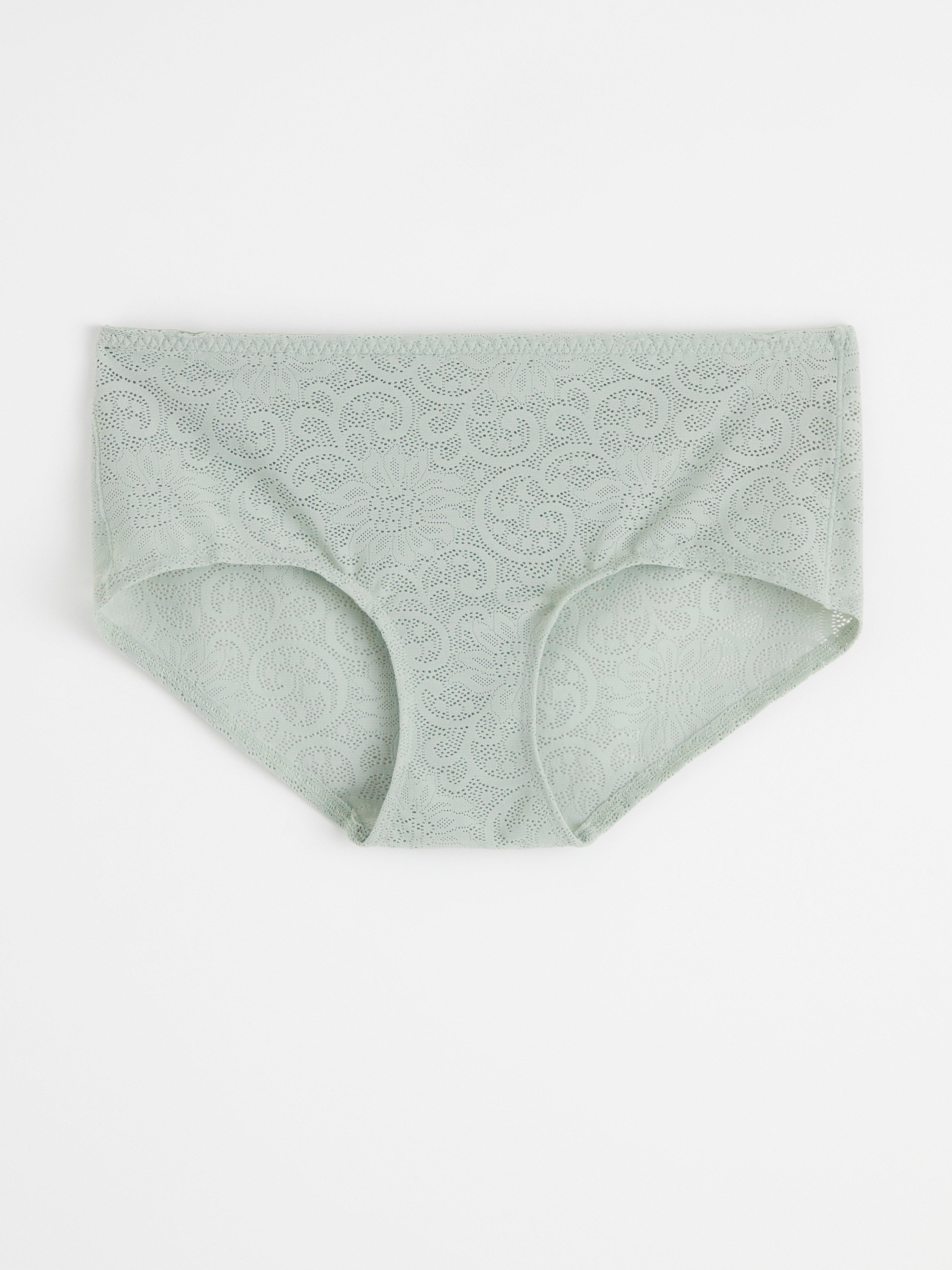 Regular waist brief with lace | Lindex Poland