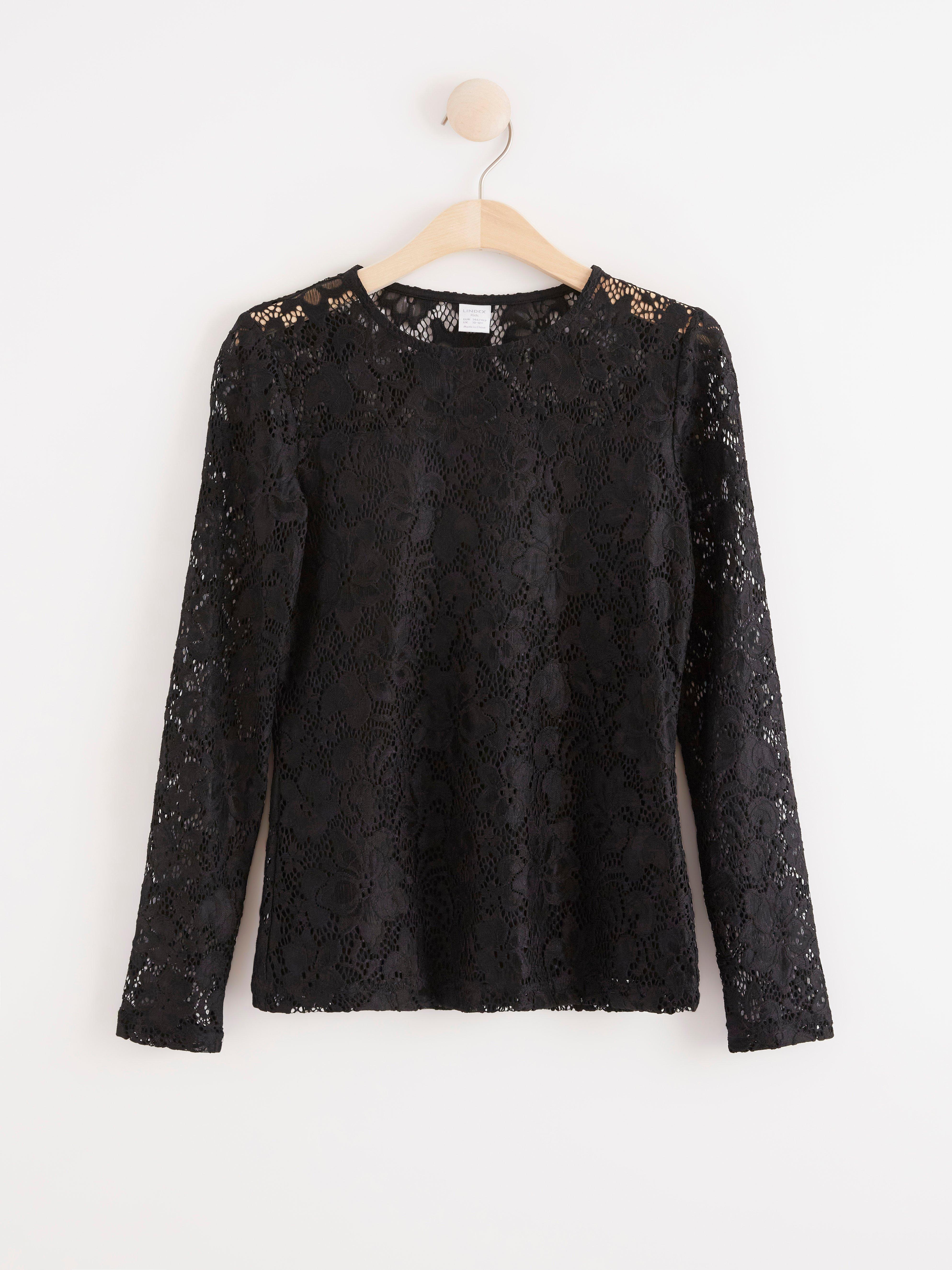 Long sleeve top in lace | Lindex