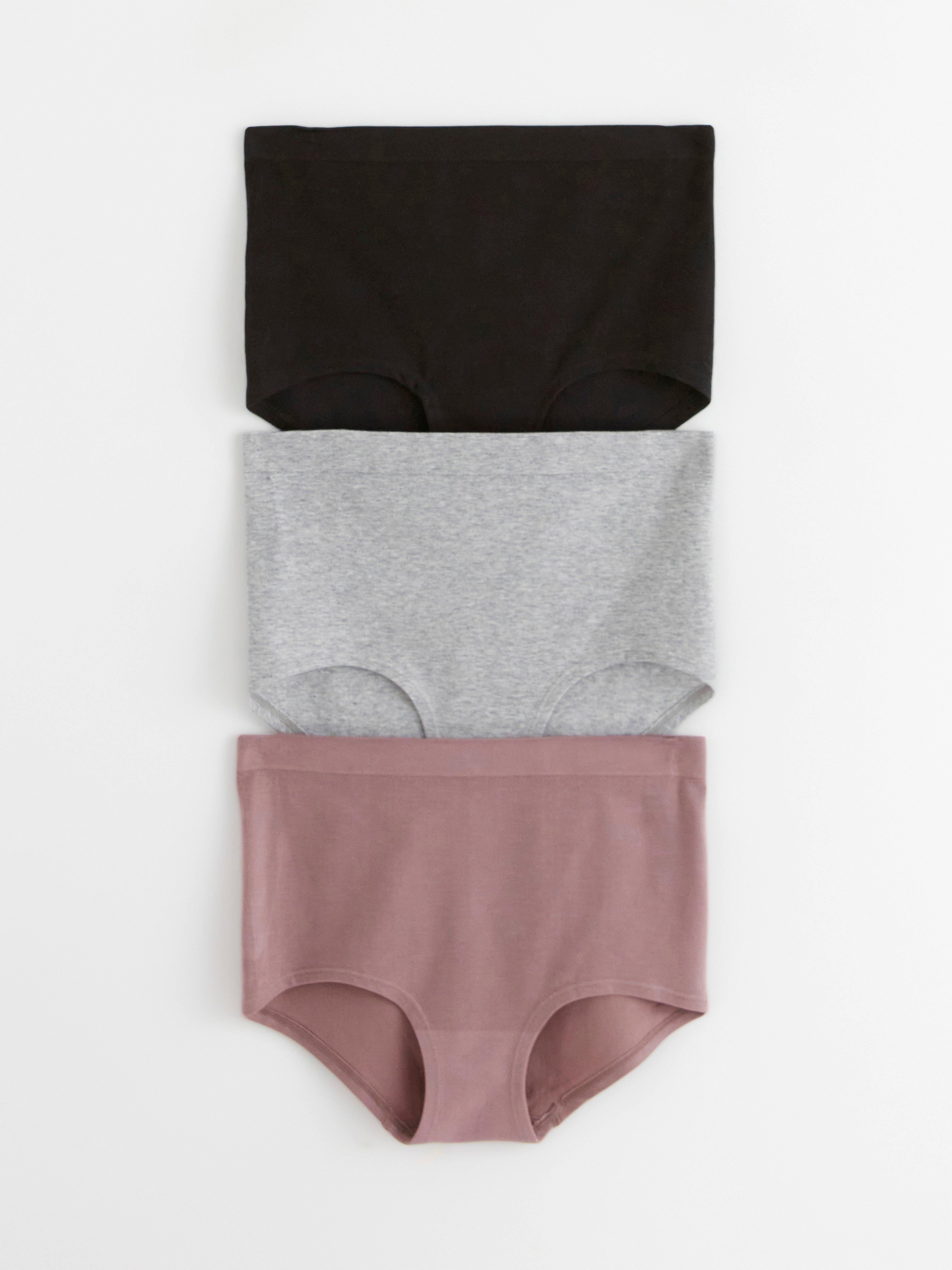 3-pack trosor med hög midja | Lindex