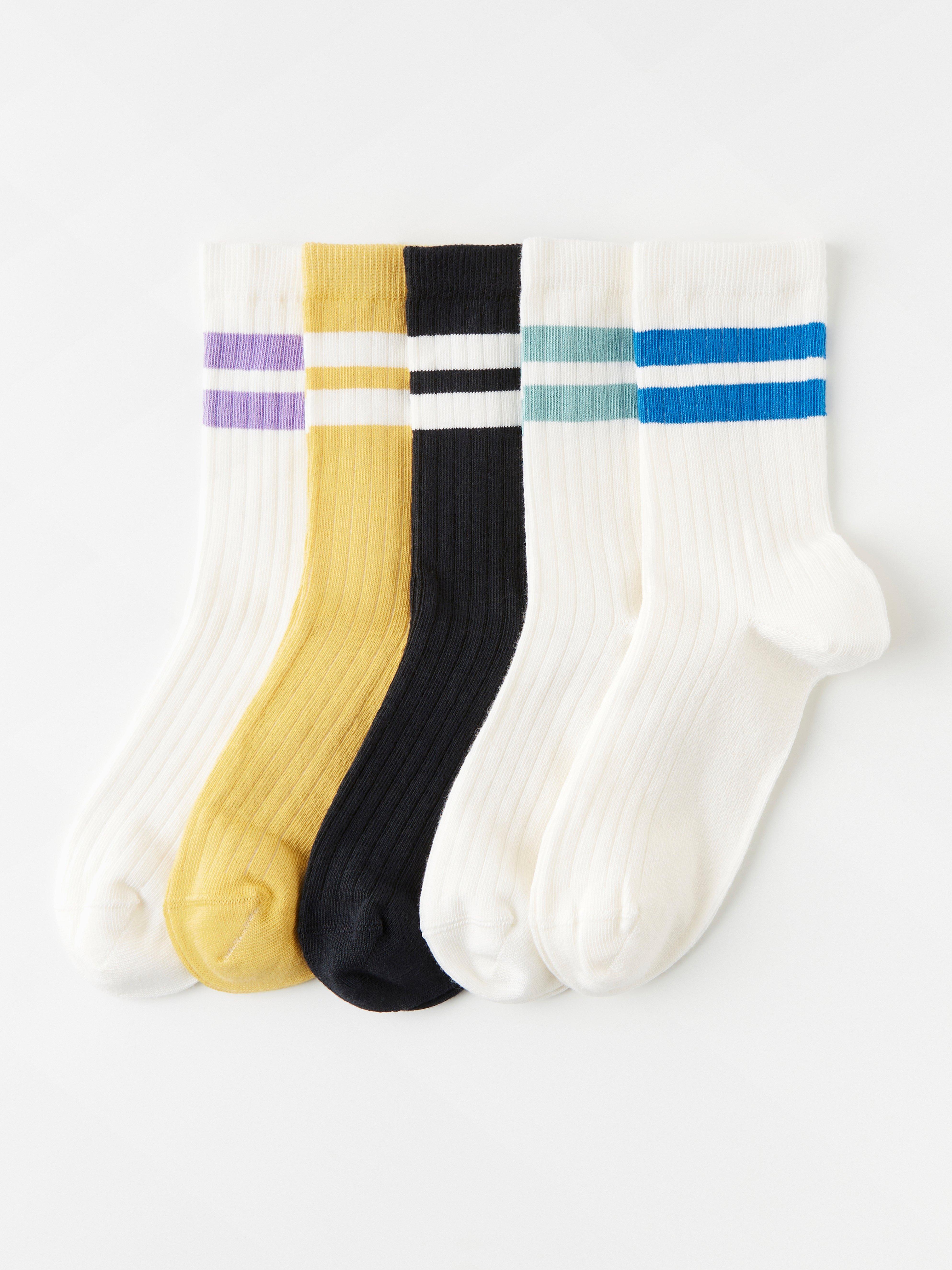 5-pack ribbade strumpor | Lindex