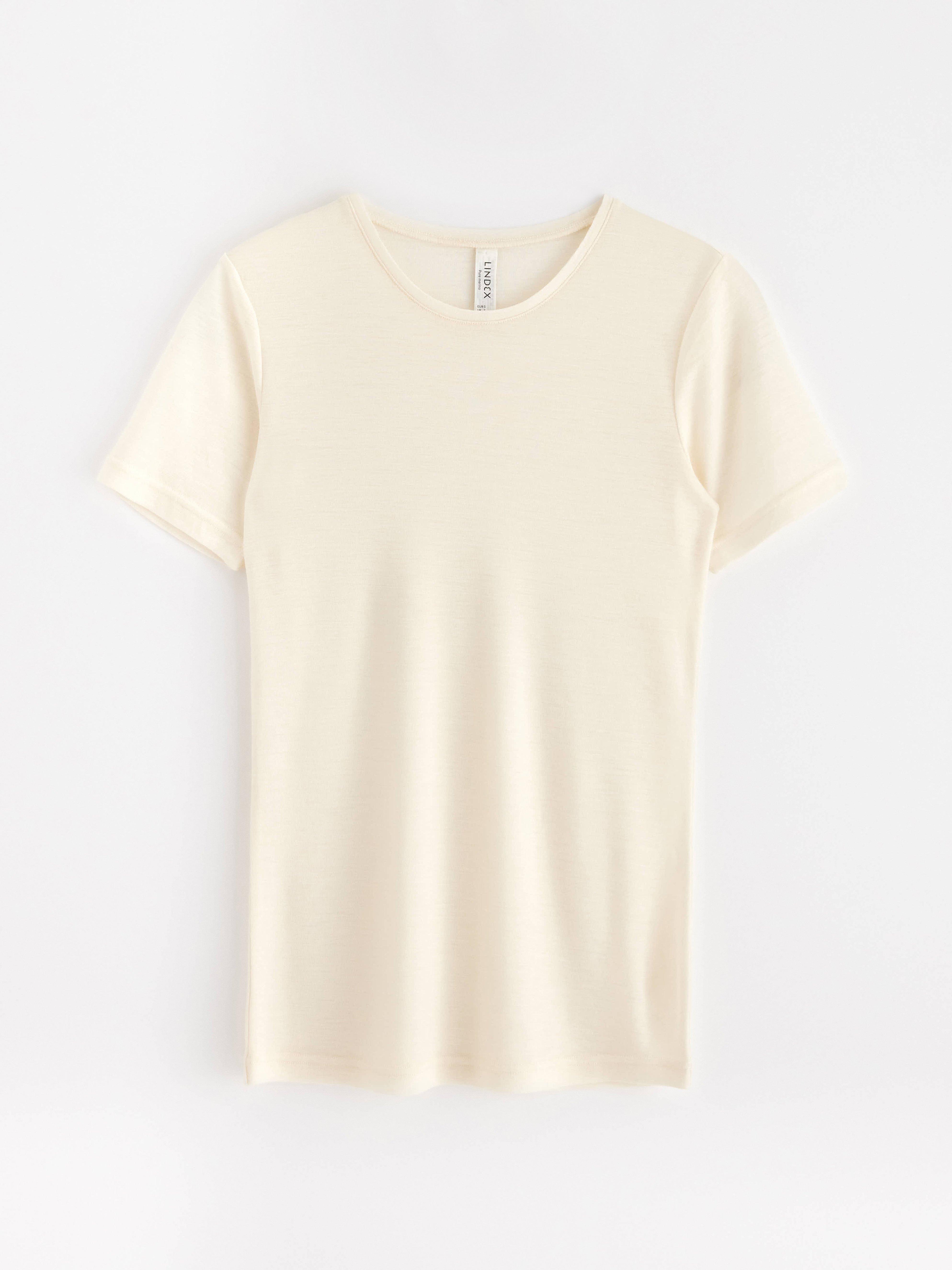 T-skjorte i merinoull | Lindex