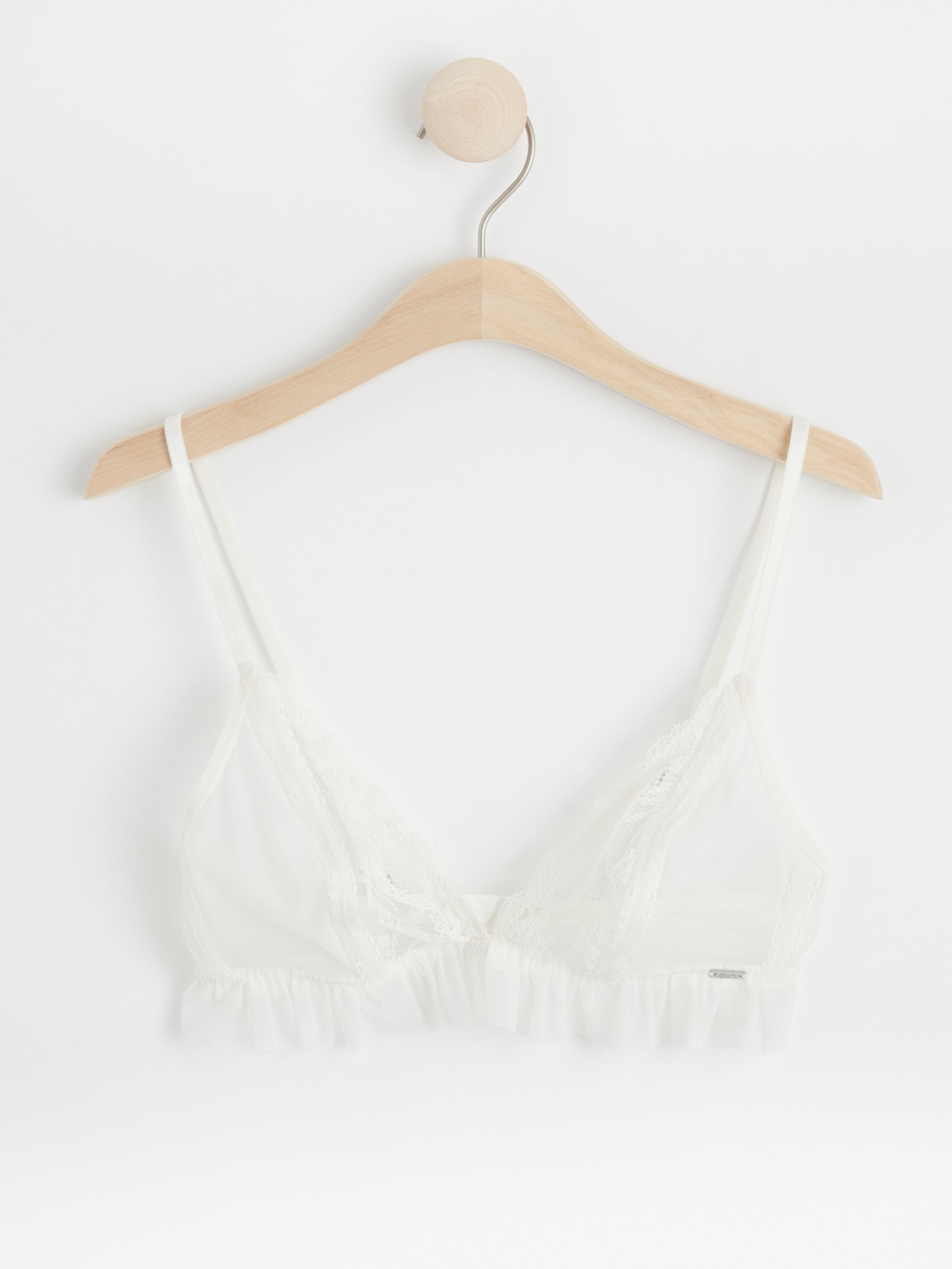 Unpadded bralette with lace | Lindex UK