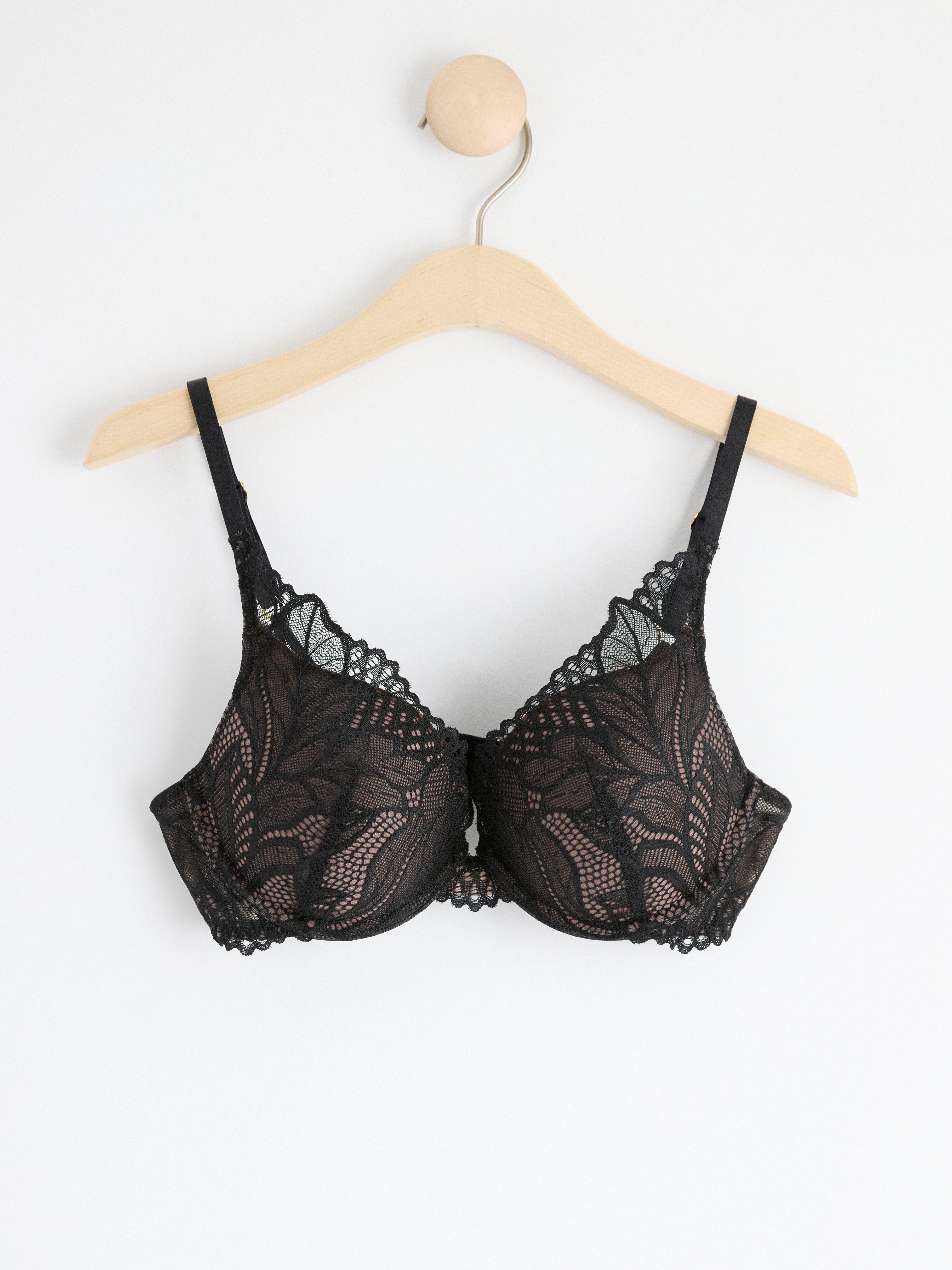 Malva push-up bra with lace | Lindex