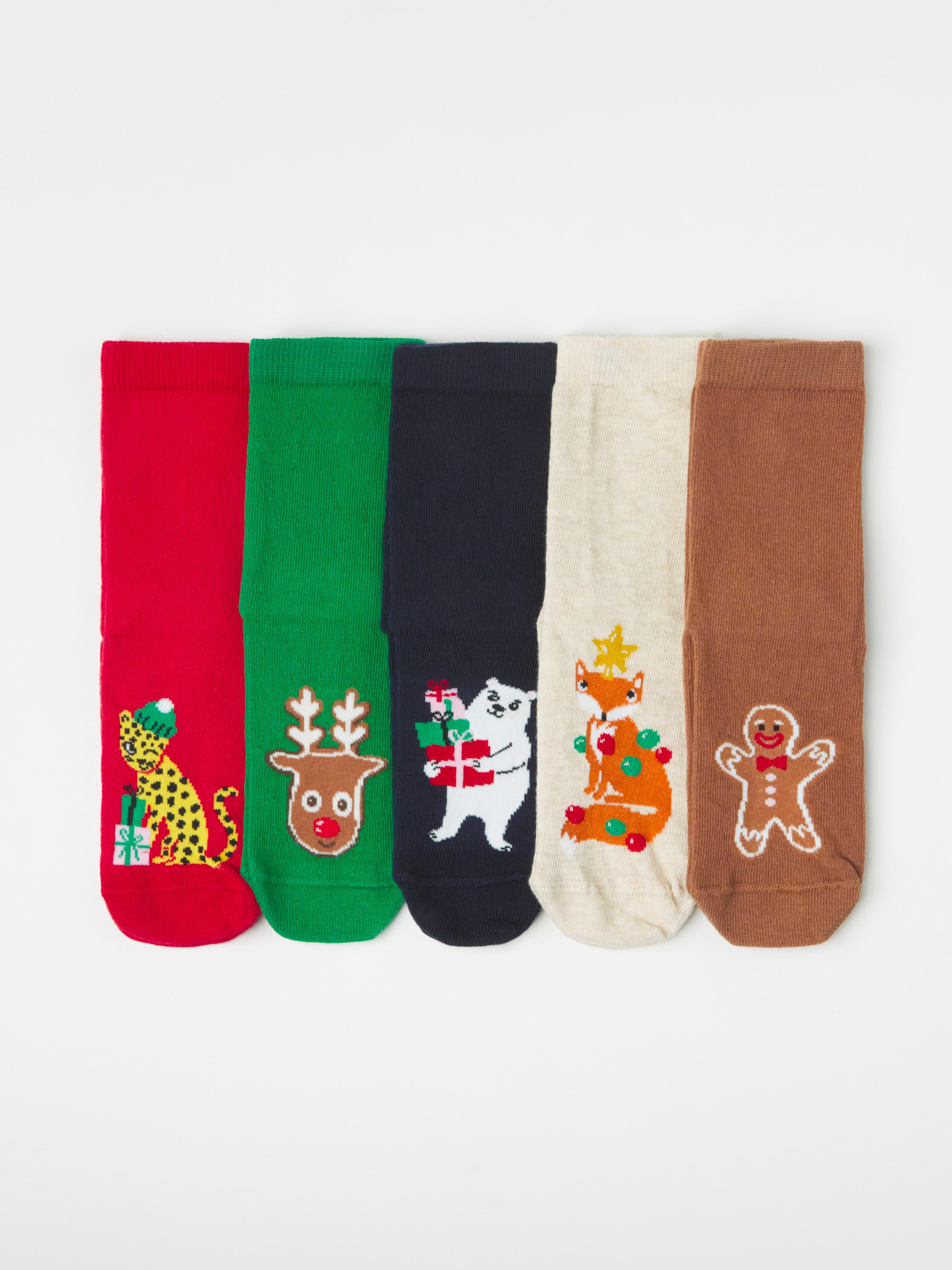 5-pack strumpor med julmotiv | Lindex