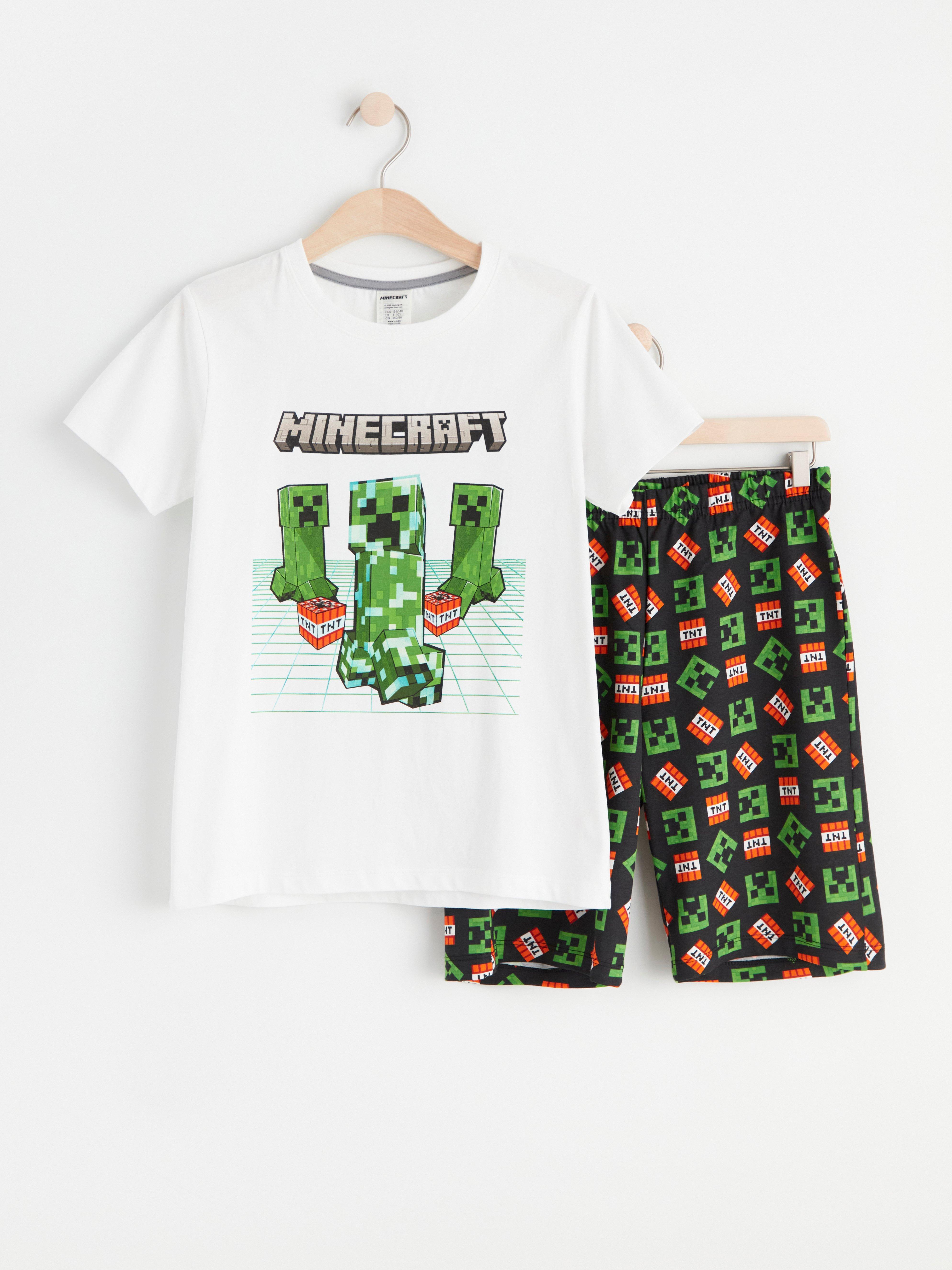 Pyjama set with Minecraft print | Lindex