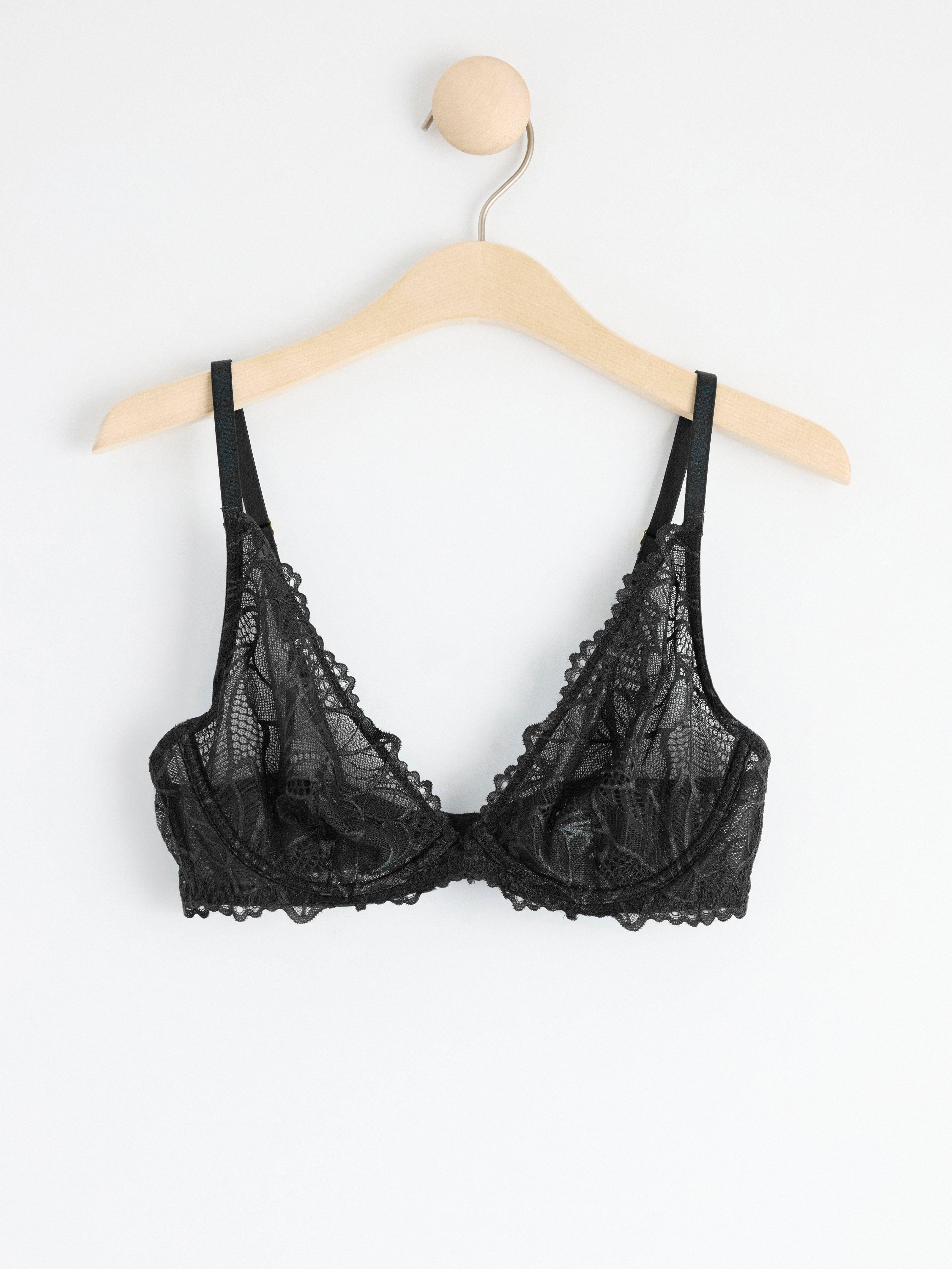 Unpadded bra with lace | Lindex