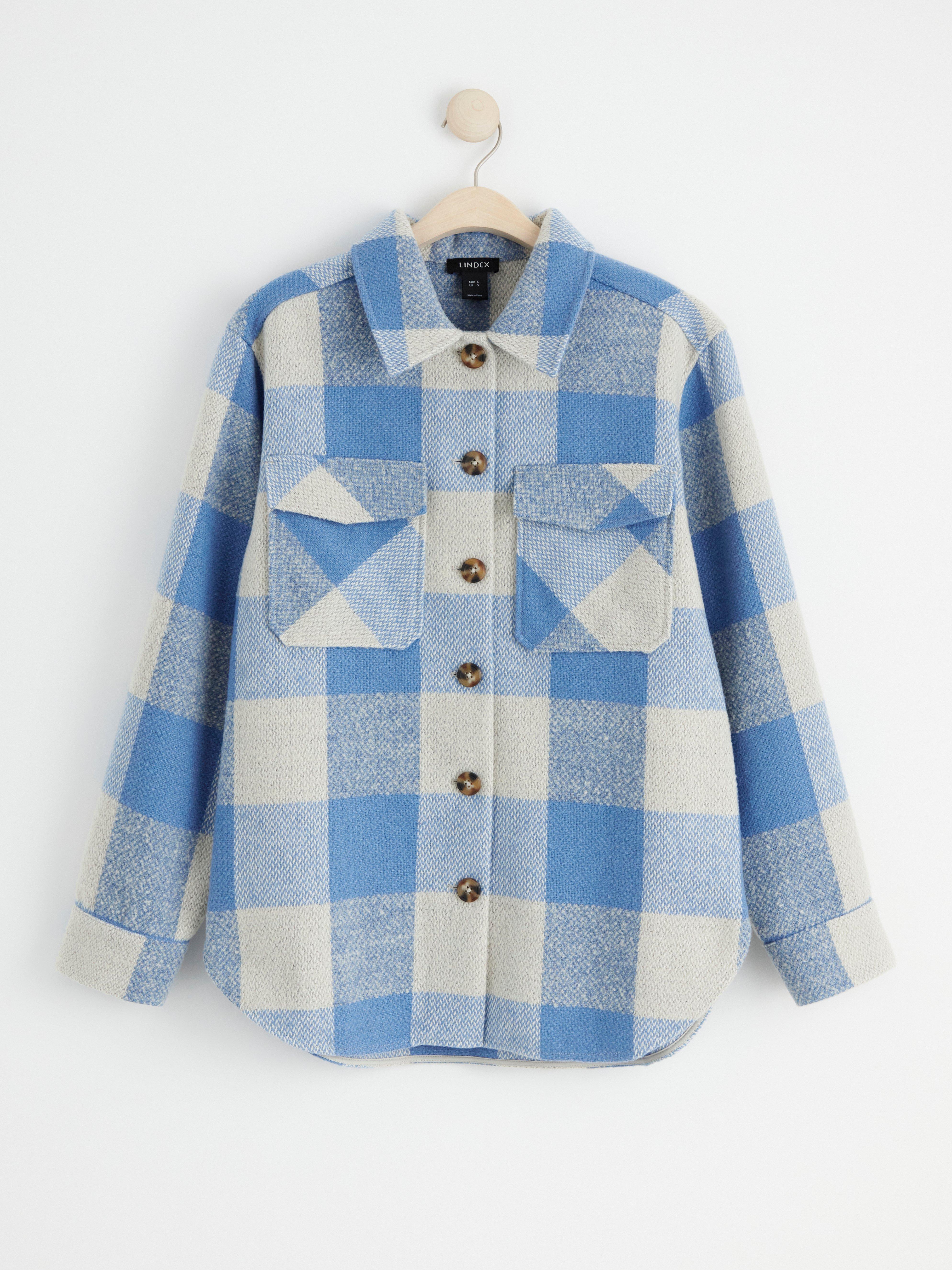Rutig skjortjacka | Lindex