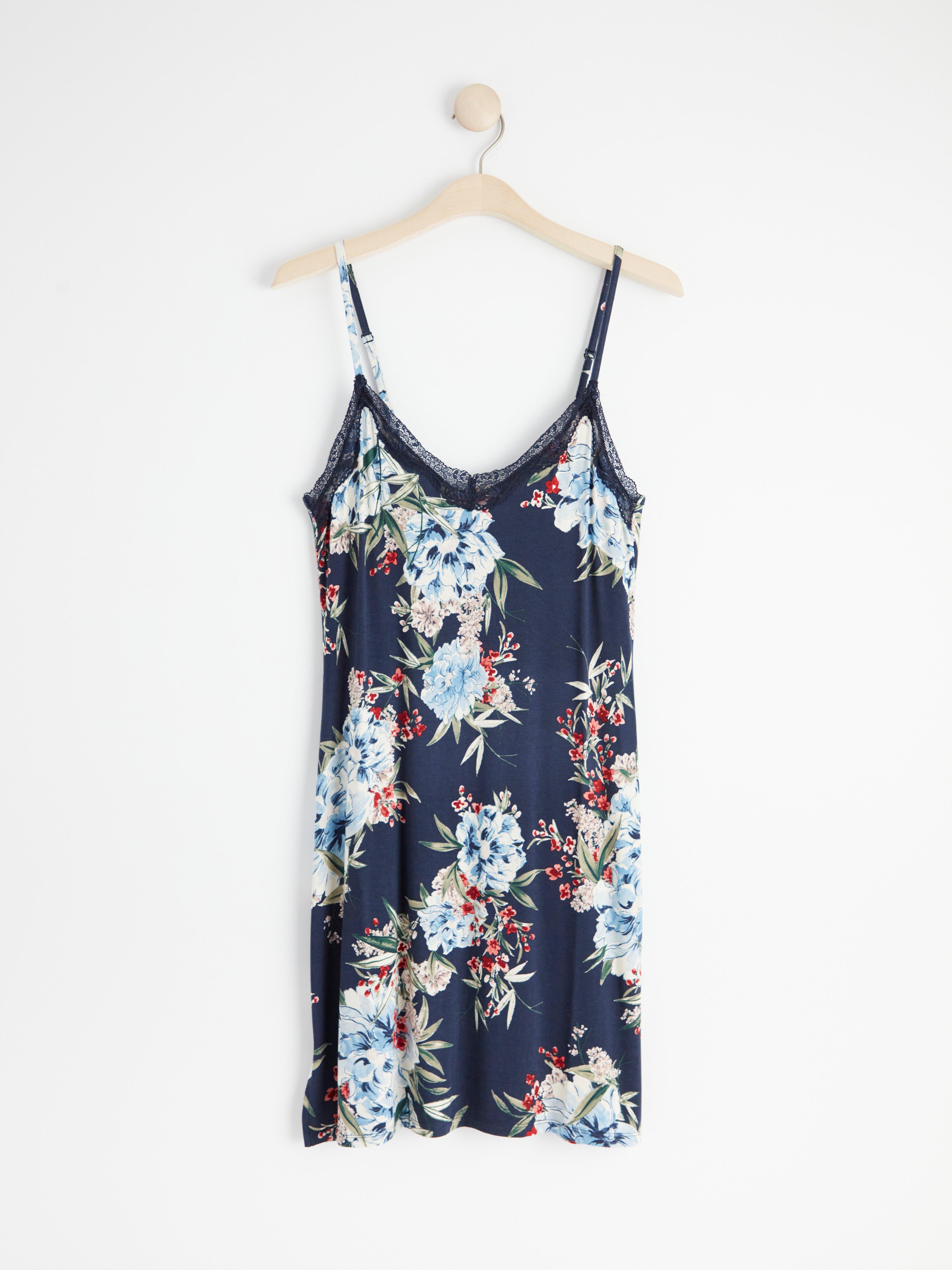 Night slip with lace and flowers | Lindex