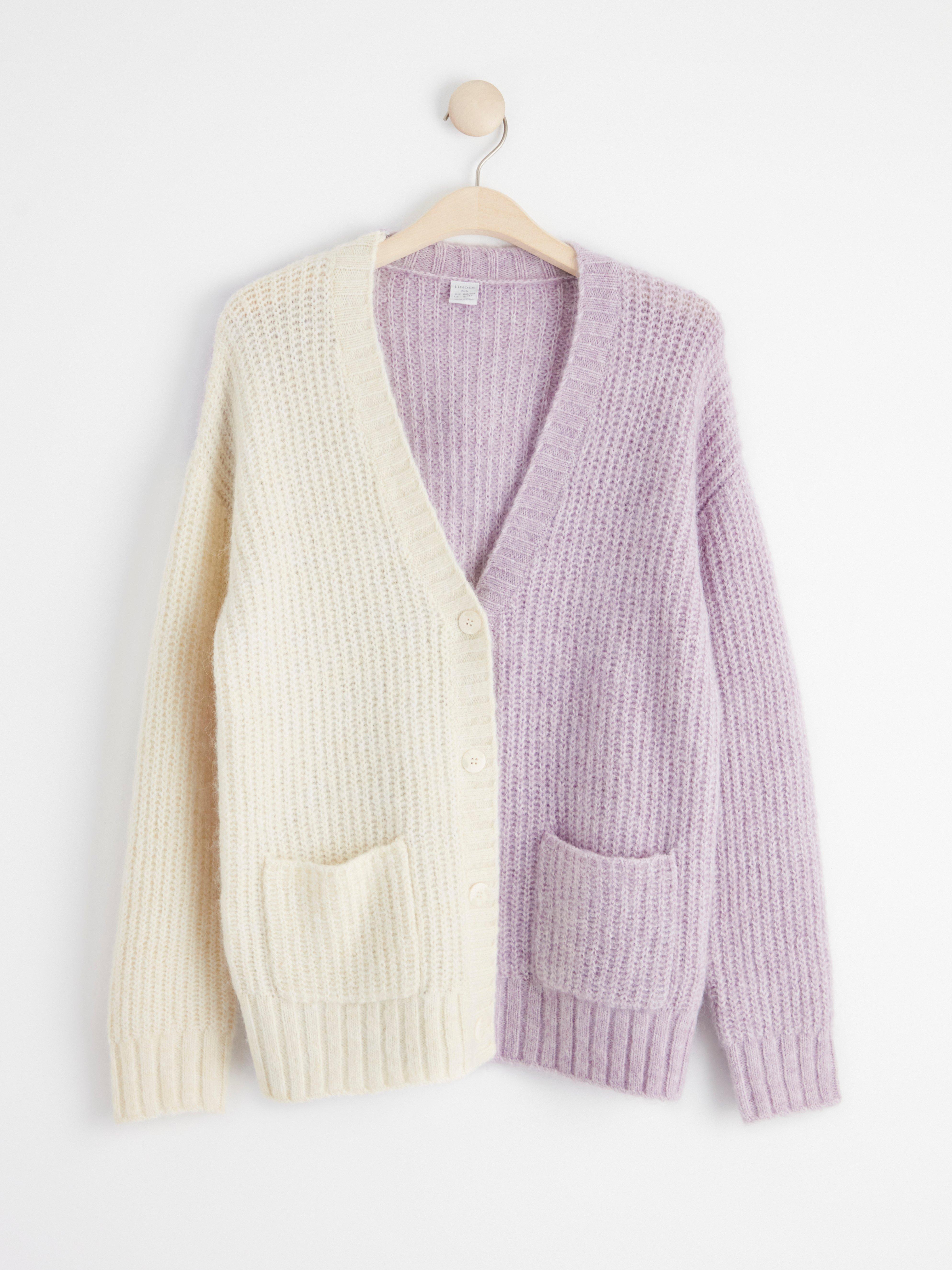 Ribbstickad cardigan | Lindex