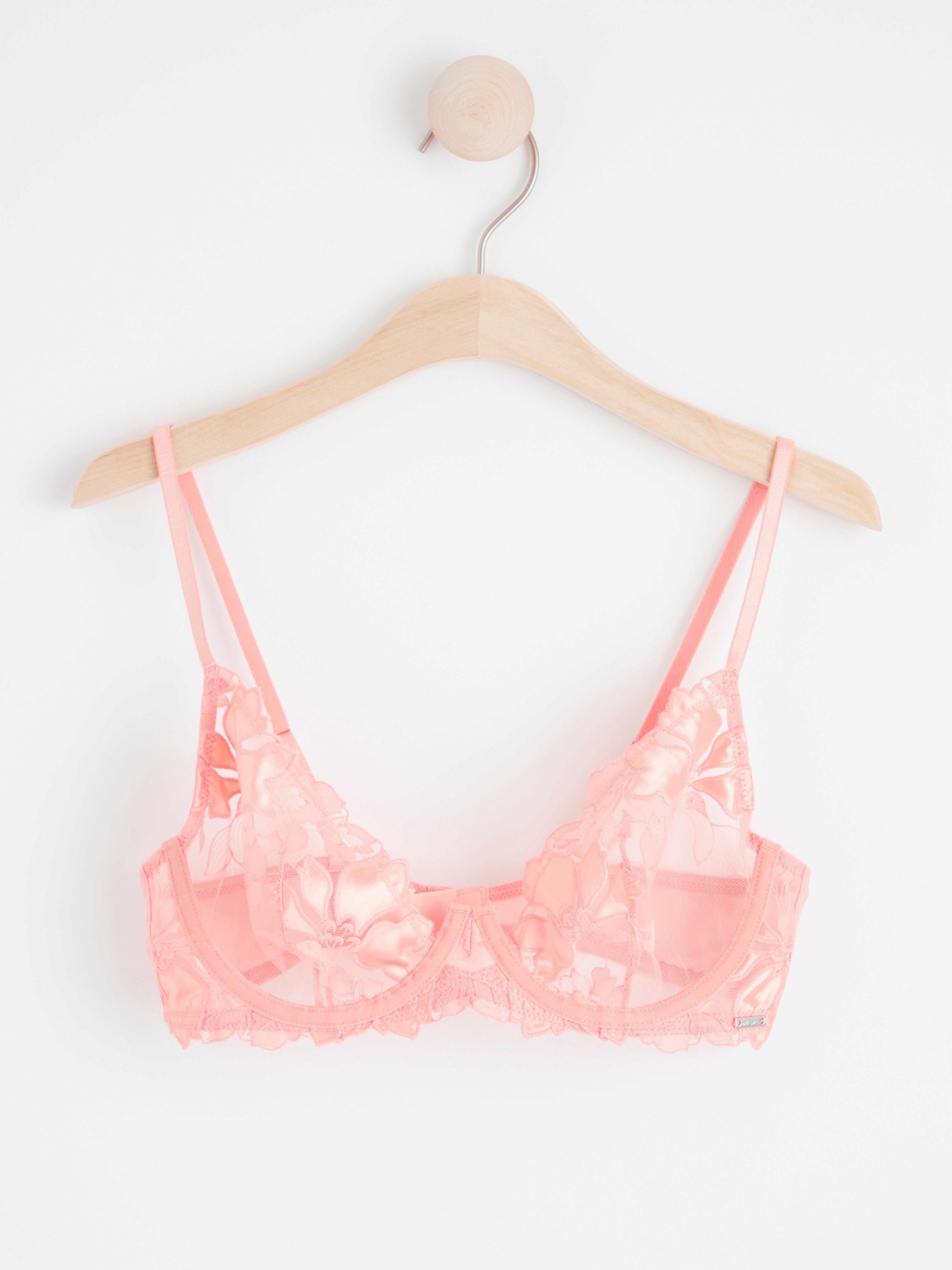ella m Unpadded bra in mesh with lace details | Lindex