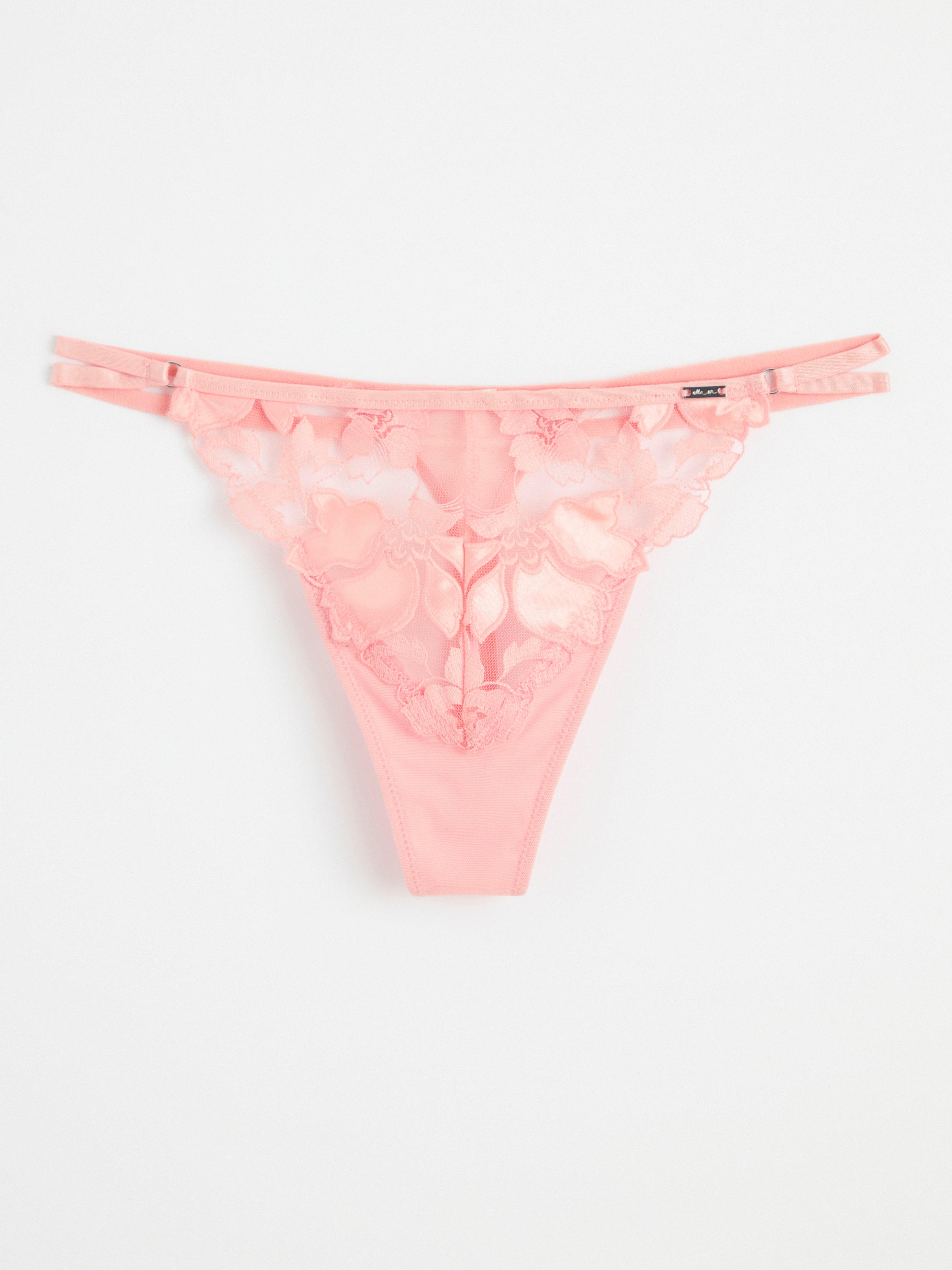 ella m – Thong low waist with embroidered mesh | Lindex