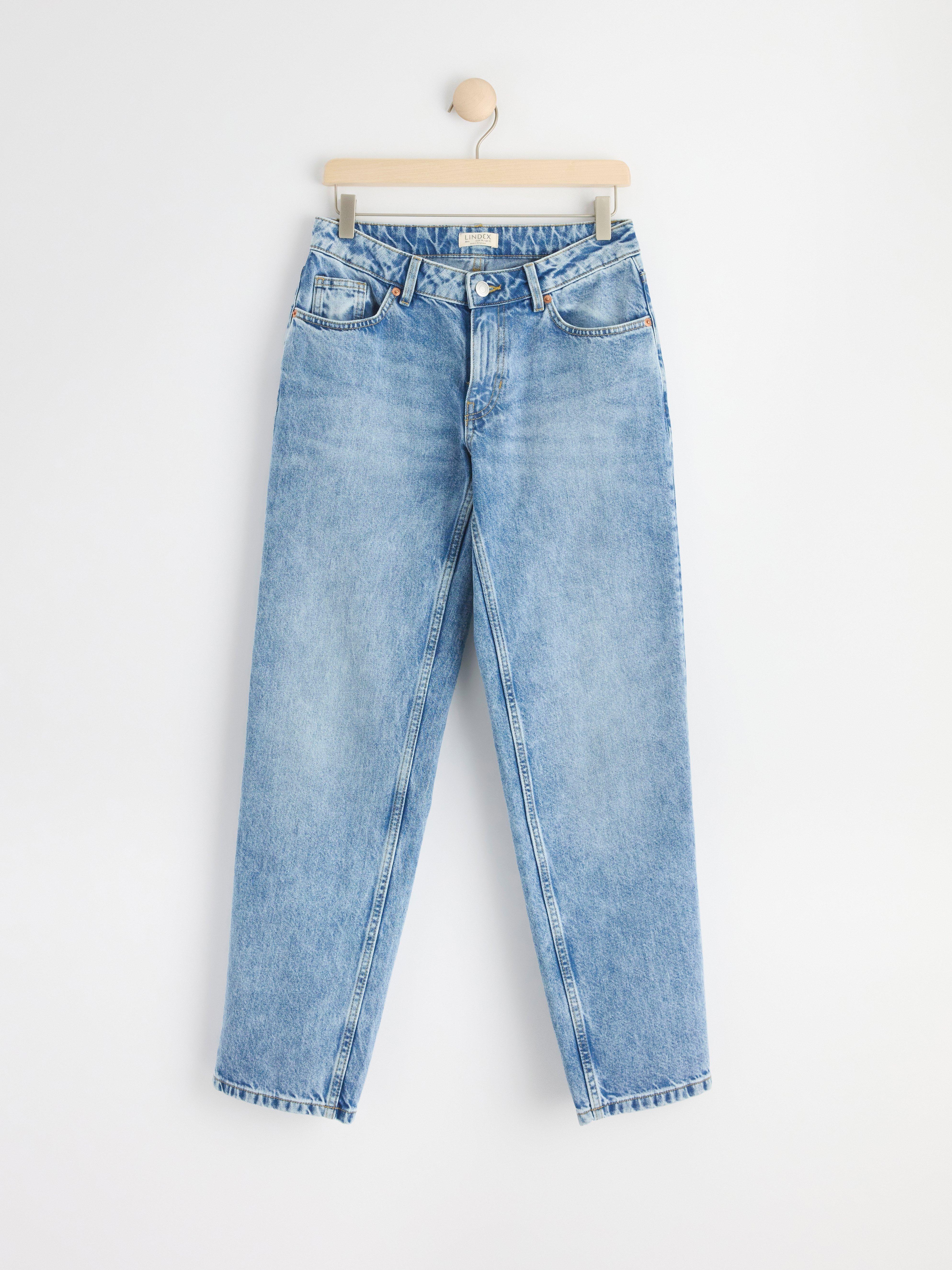 BIM rett jeans med lavt liv | Lindex
