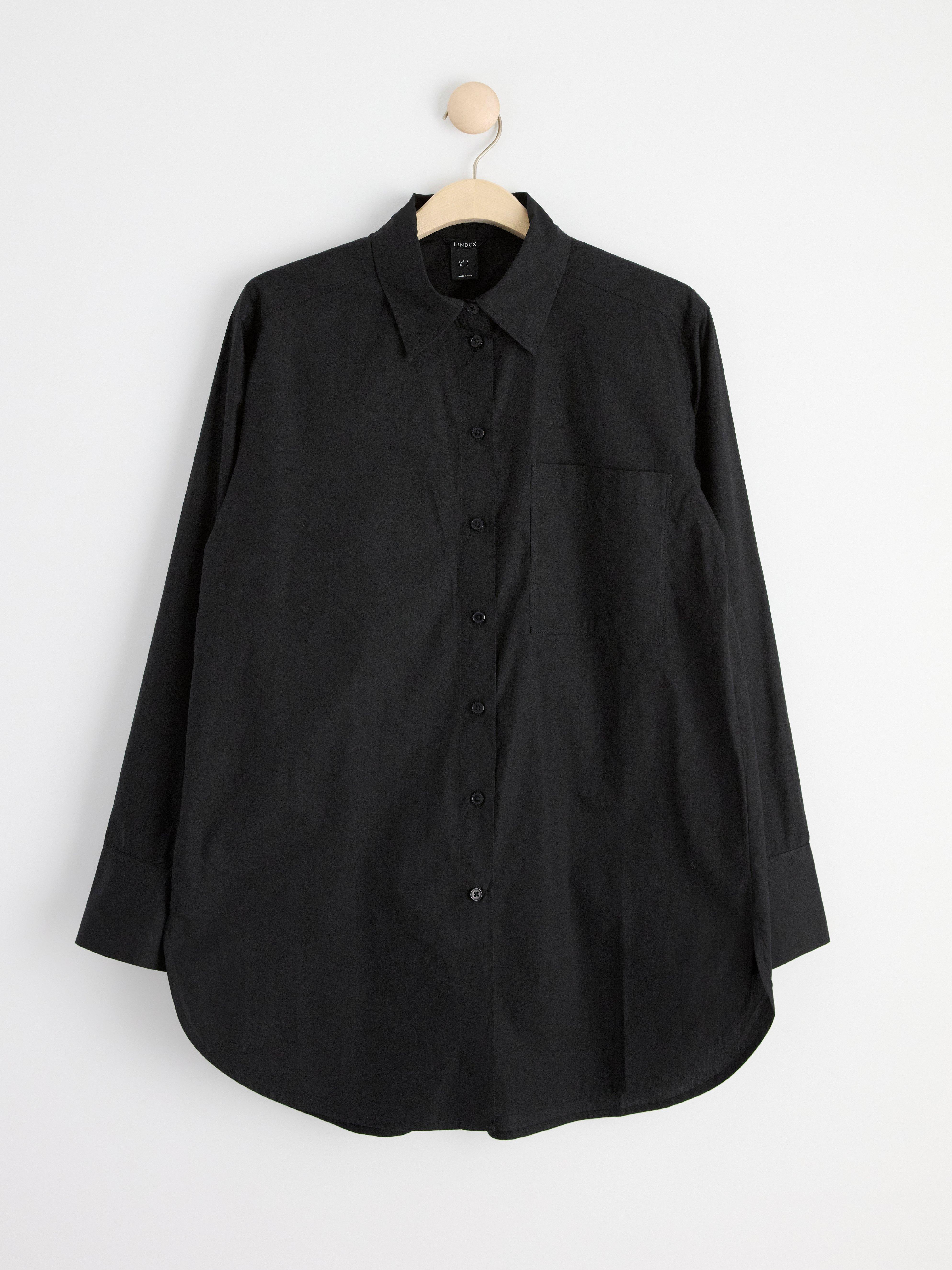 Bomullsskjorta i oversize-modell | Lindex