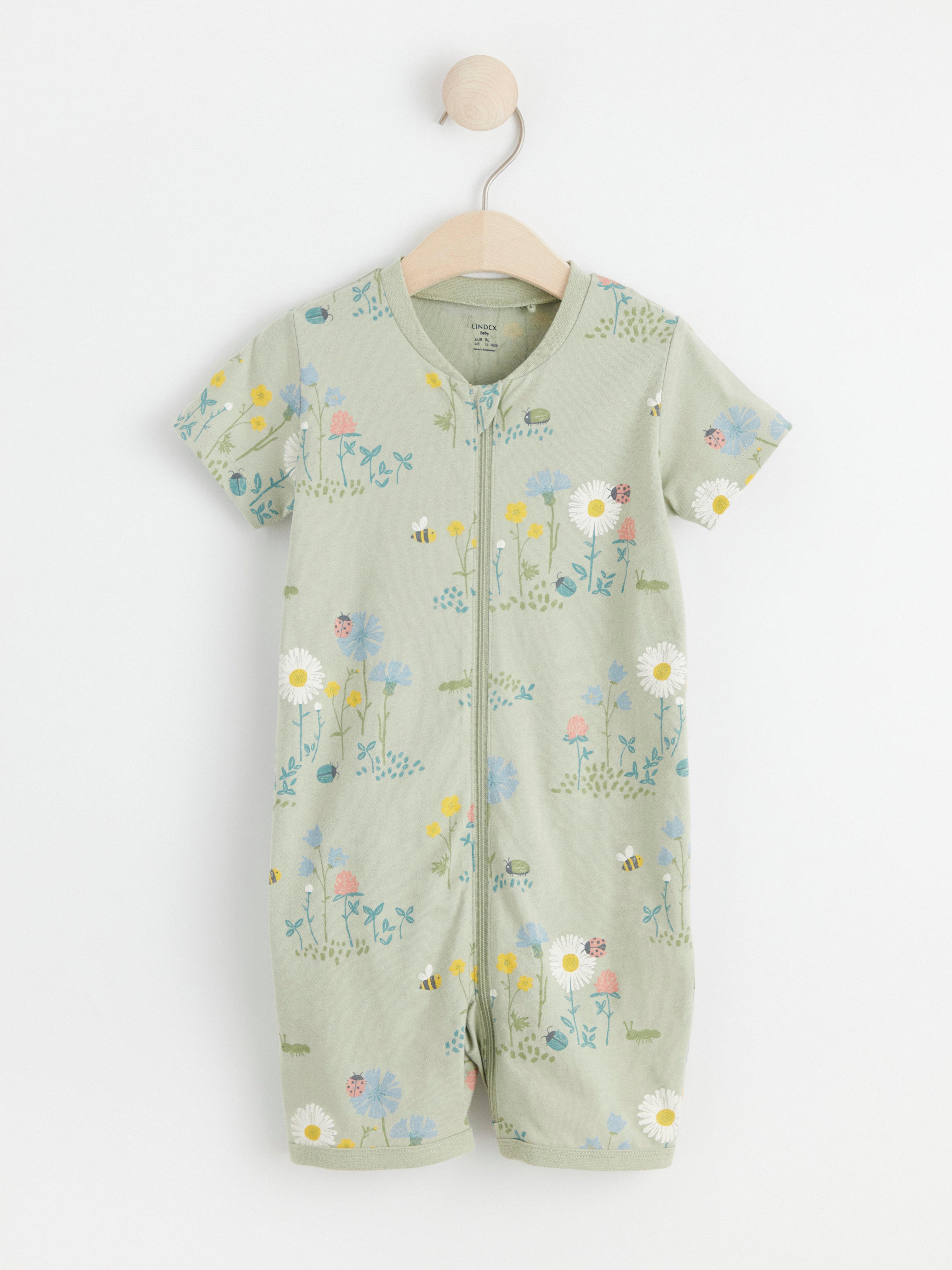 Pyjama romper with flowers | Lindex Poland