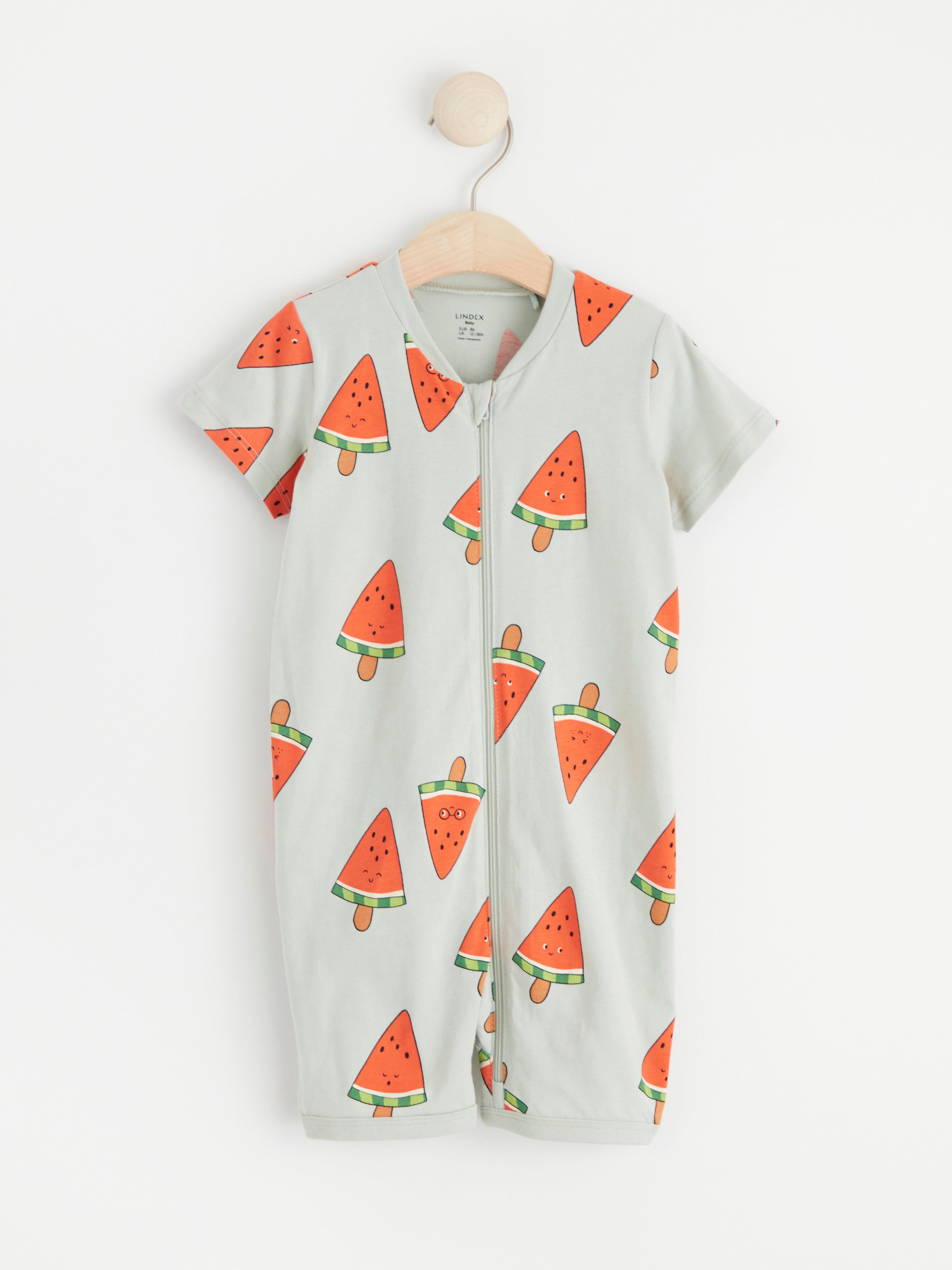 Pyjama romper with ice cream print | Lindex