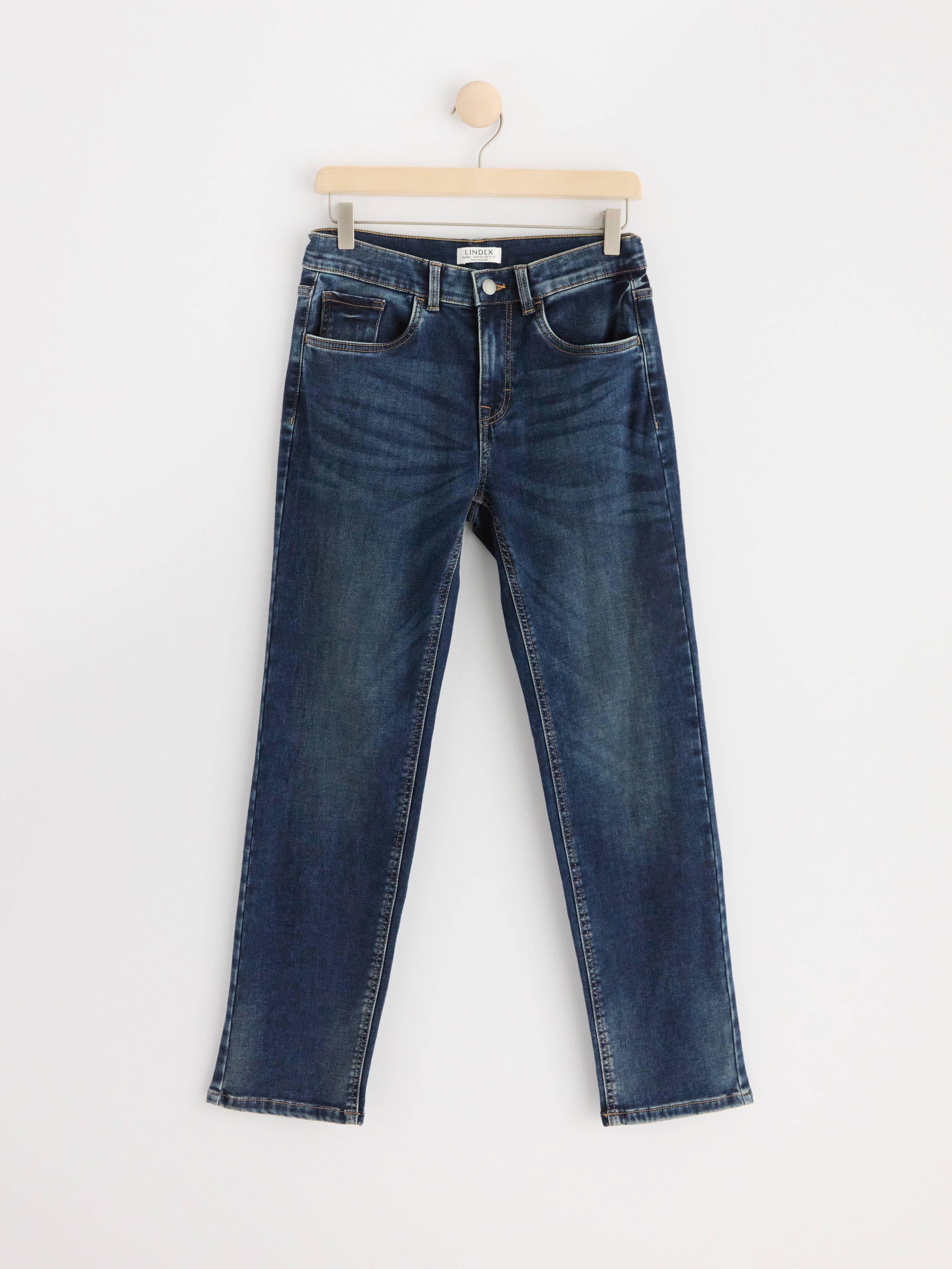 STAFFAN Straight regular waist jeans with brushed inside | Lindex