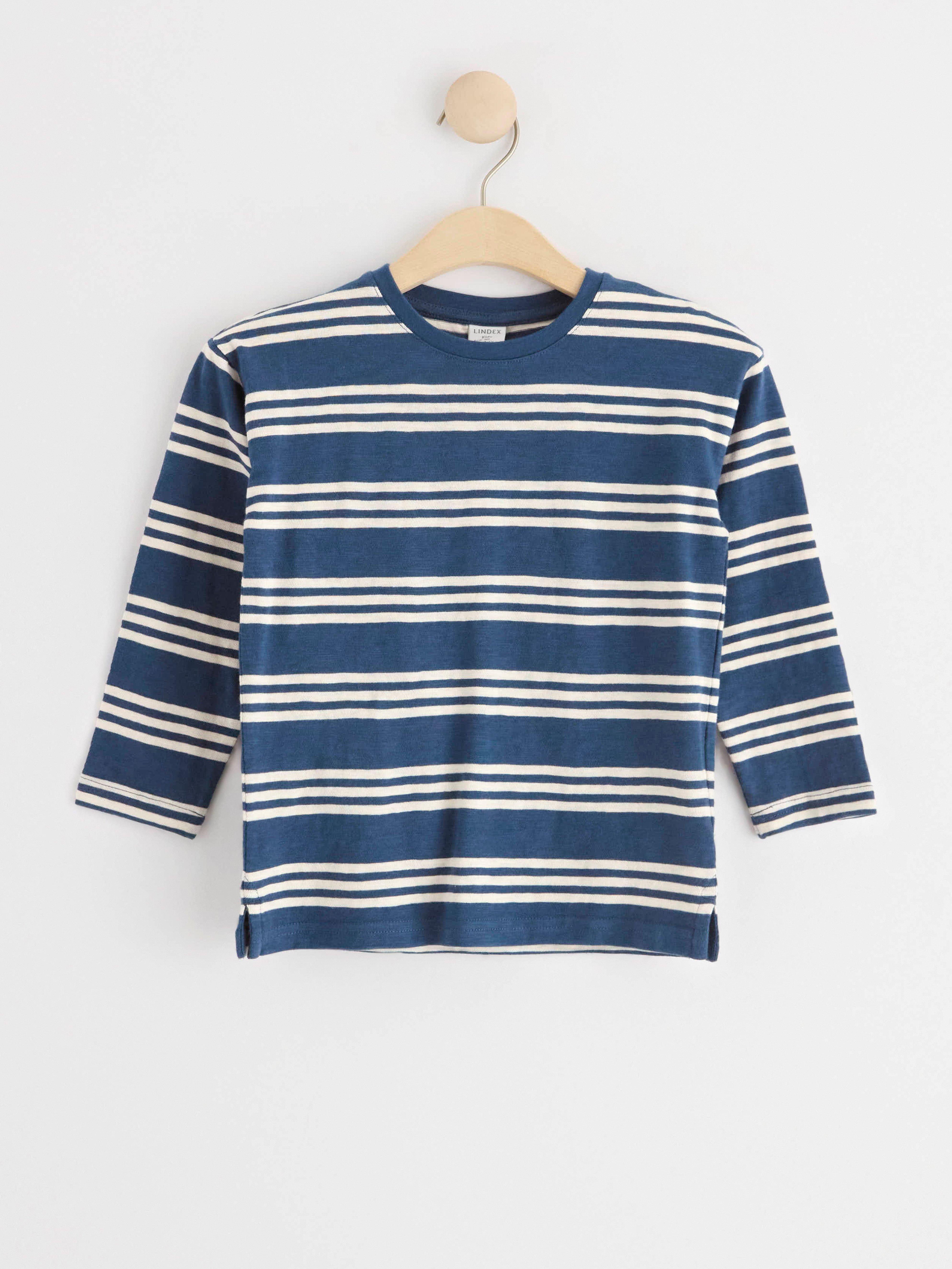 Långärmad randig topp | Lindex