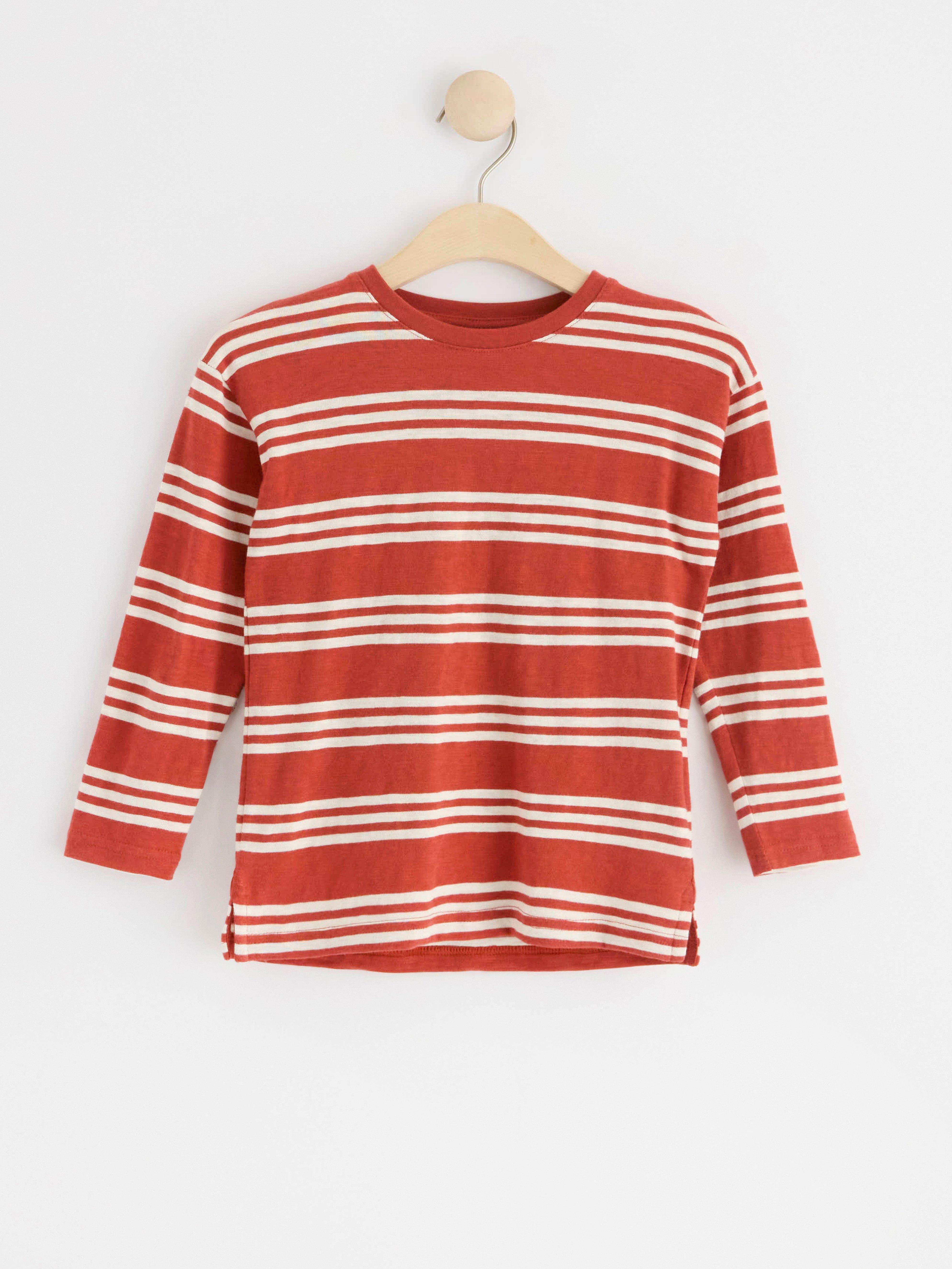 Långärmad randig topp | Lindex