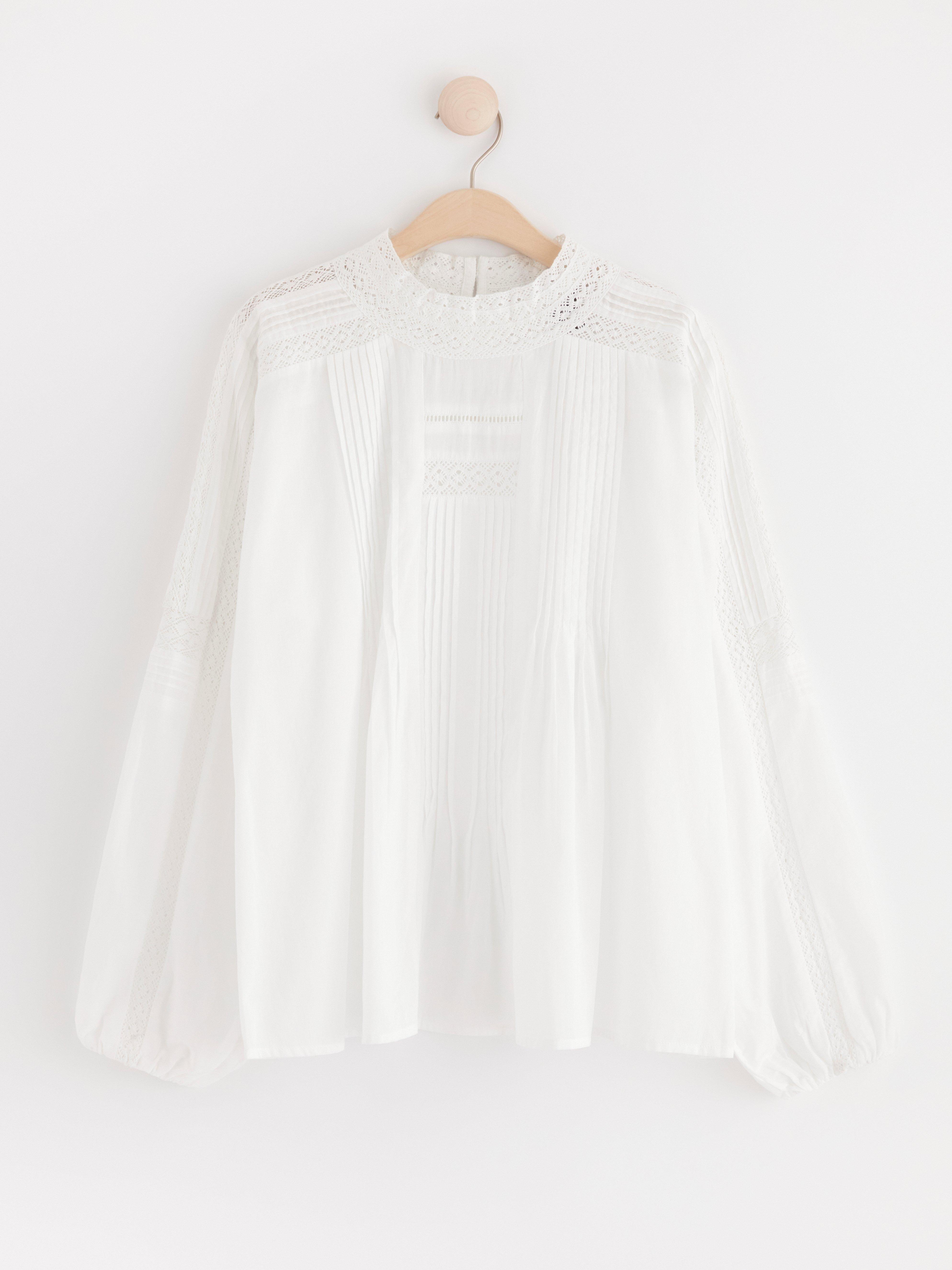 Blouse with lace | Lindex