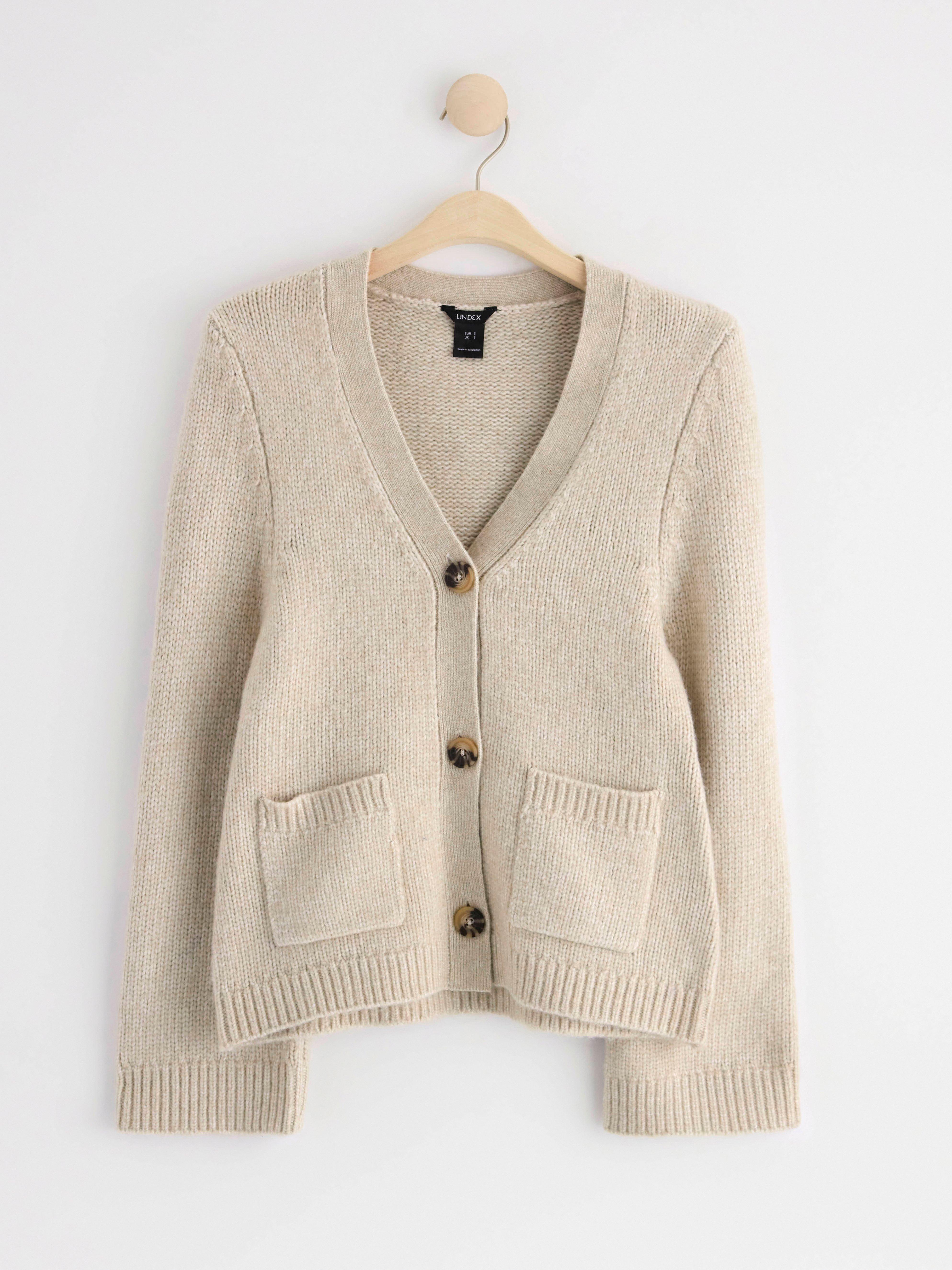 Stickad cardigan | Lindex