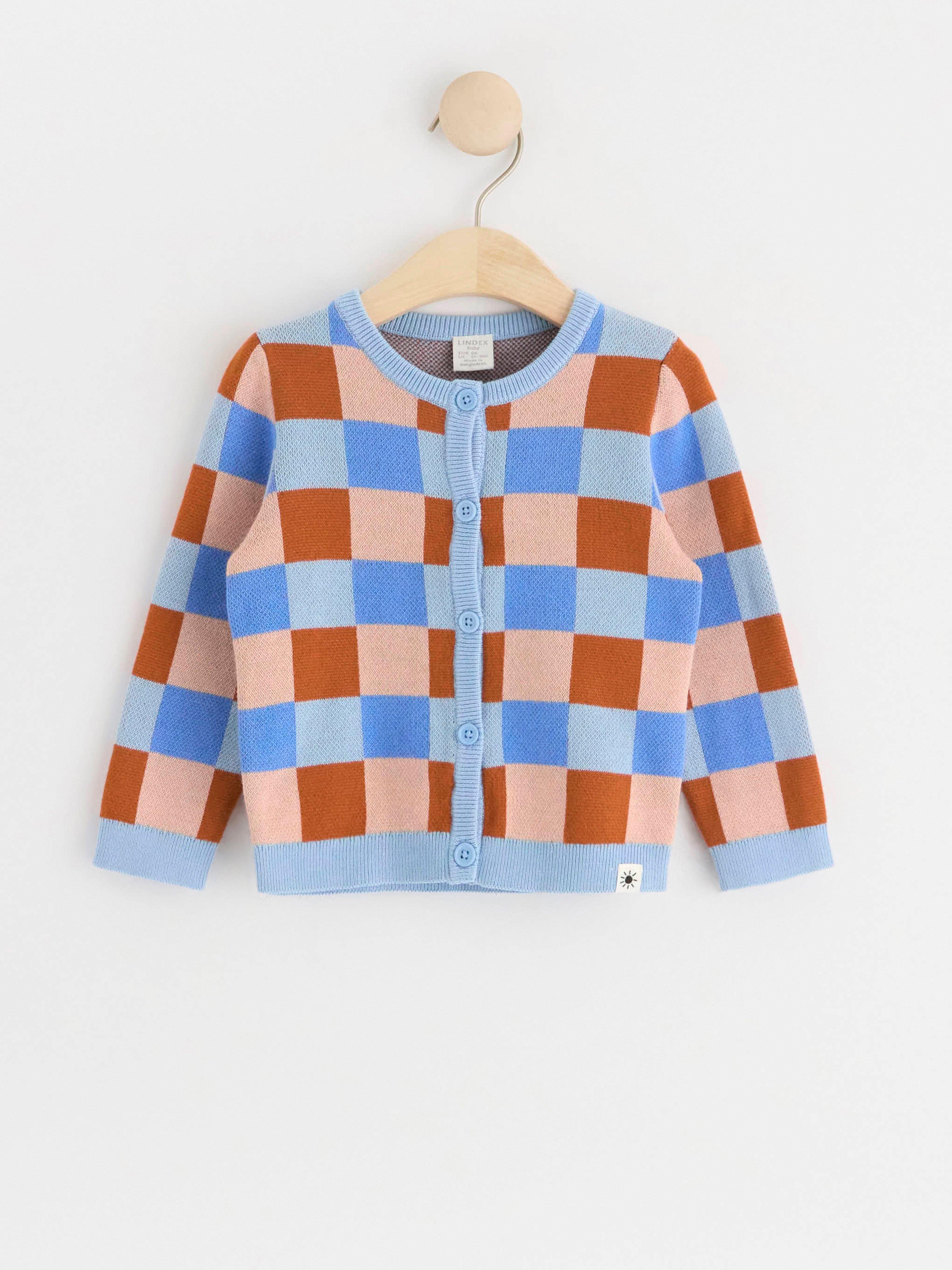 Rutig cardigan | Lindex