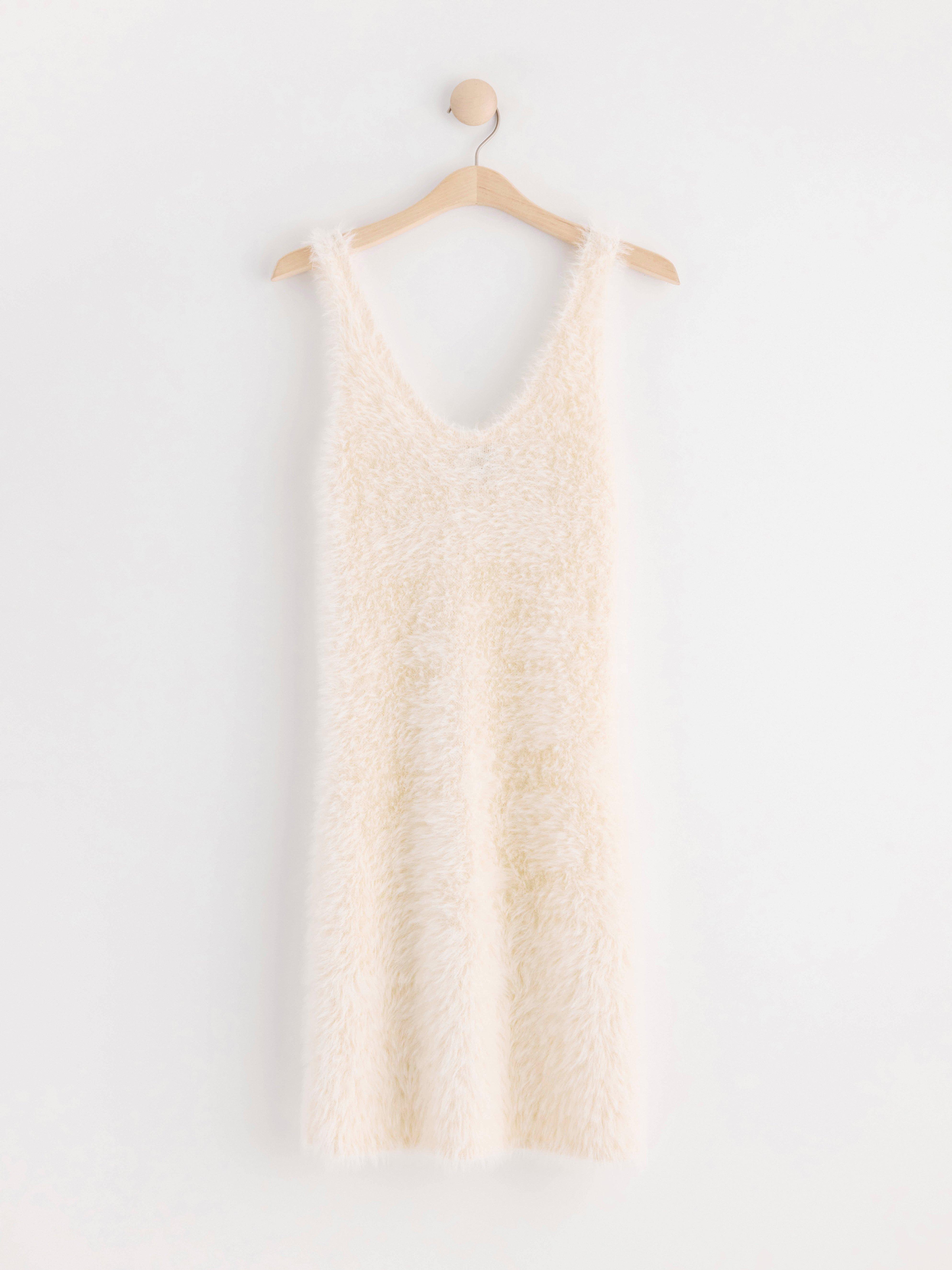 Knitted furry mini dress | Lindex