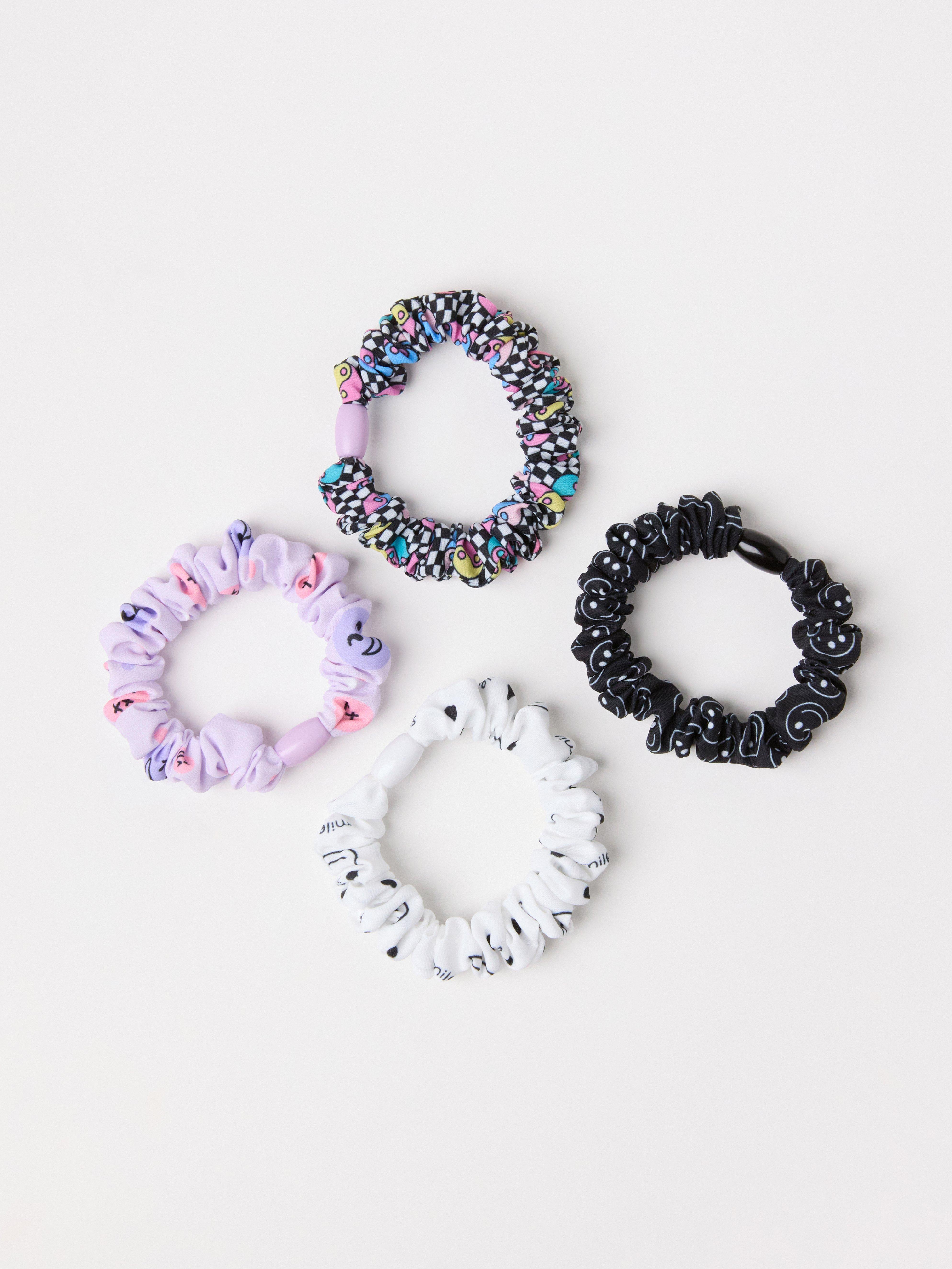 4-pack Scrunchies with pattern | Lindex
