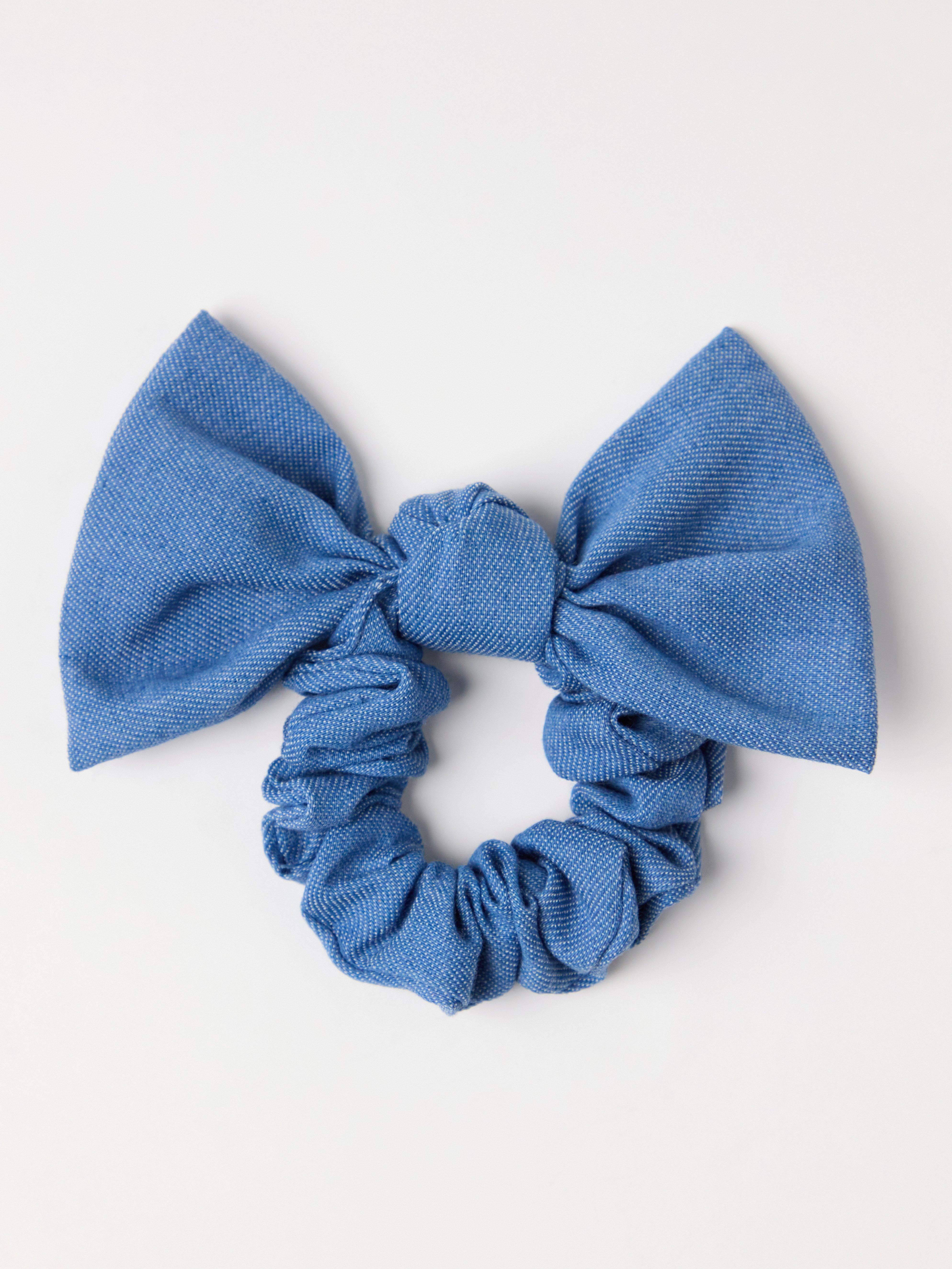 Scrunchie in denim with bow | Lindex