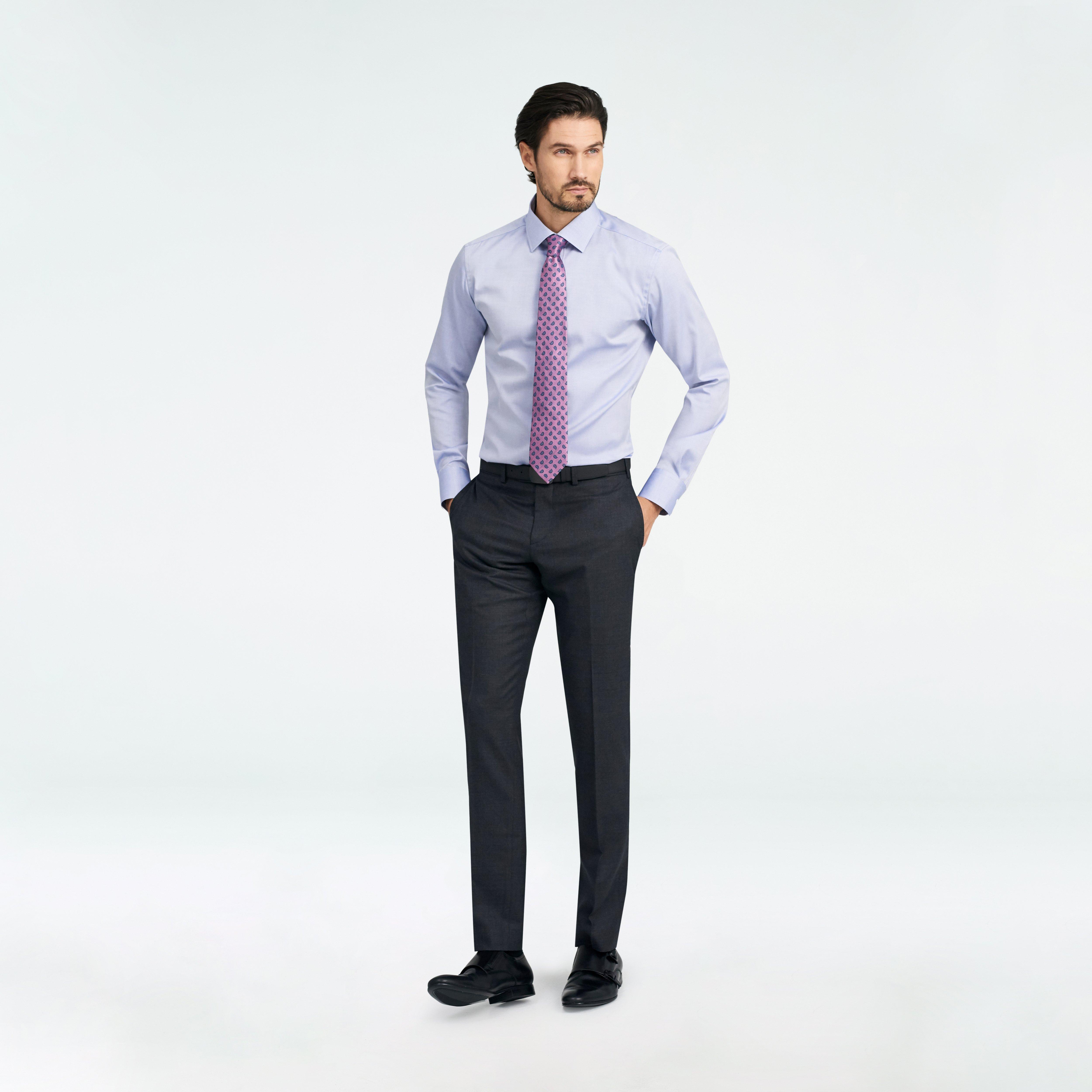 Custom Pants Made For You - Hayward Flannel Charcoal Pants | INDOCHINO