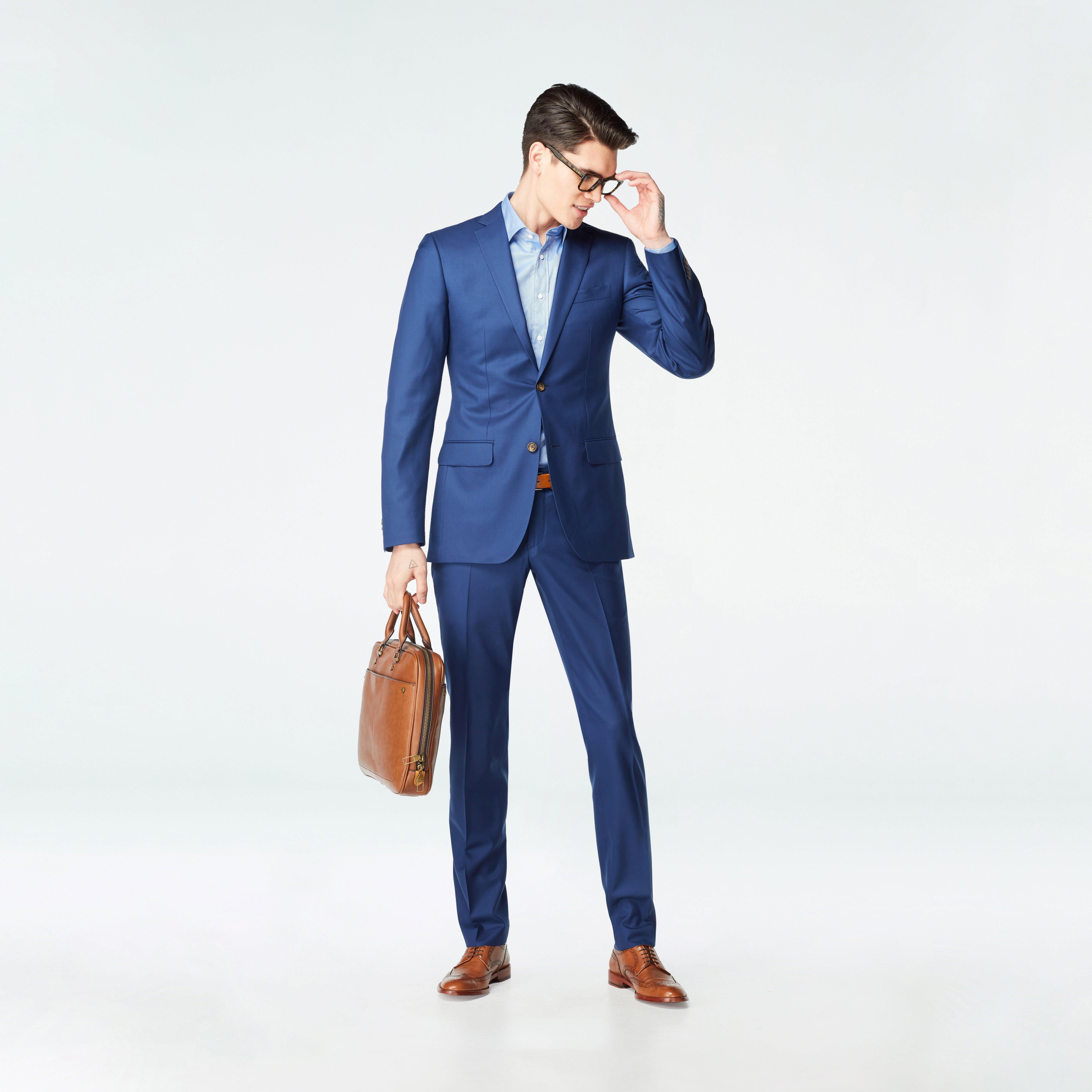 Custom Blazers Made For You - Highbridge Blue Blazer | INDOCHINO
