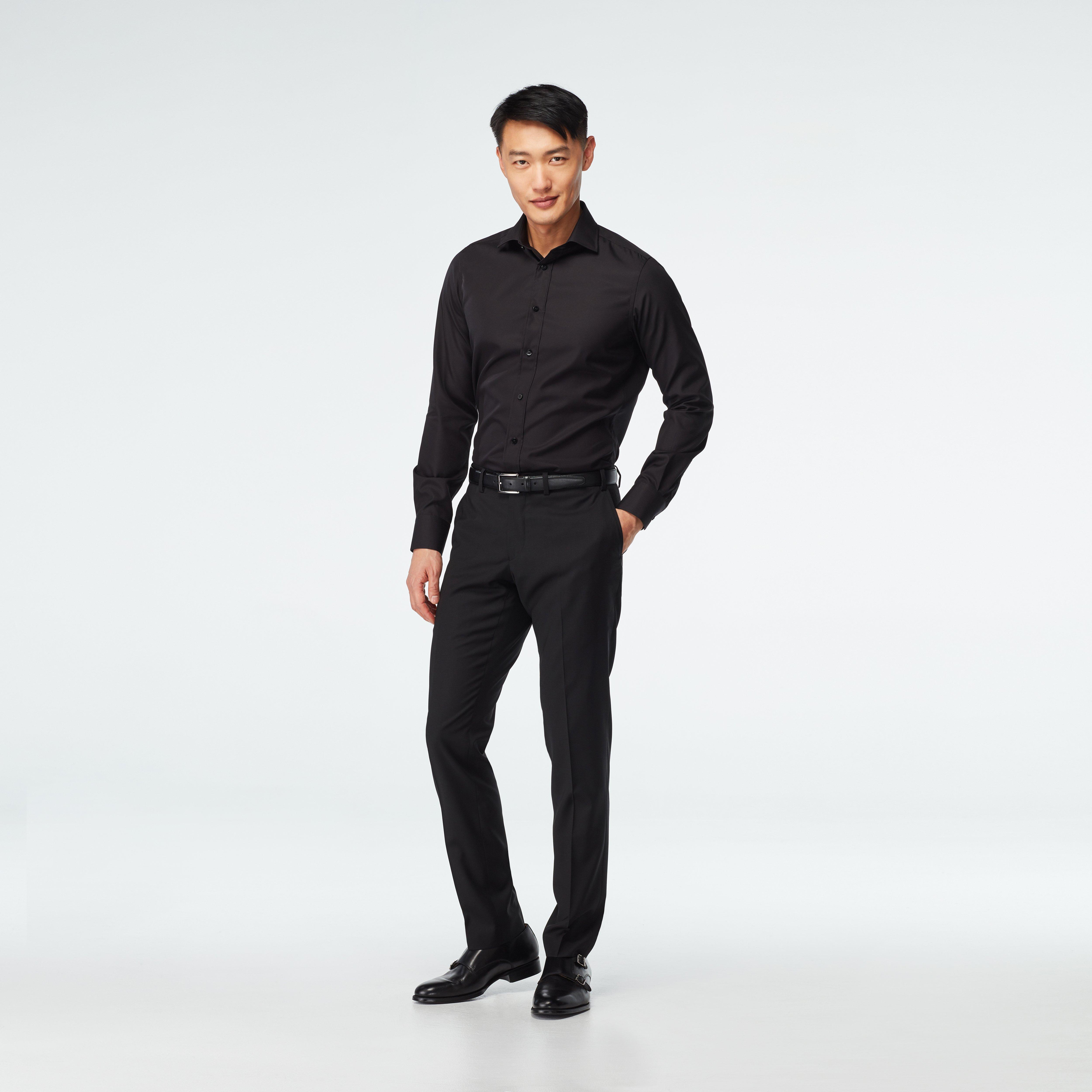 Custom Pants Made For You - Milano Black Pants | INDOCHINO