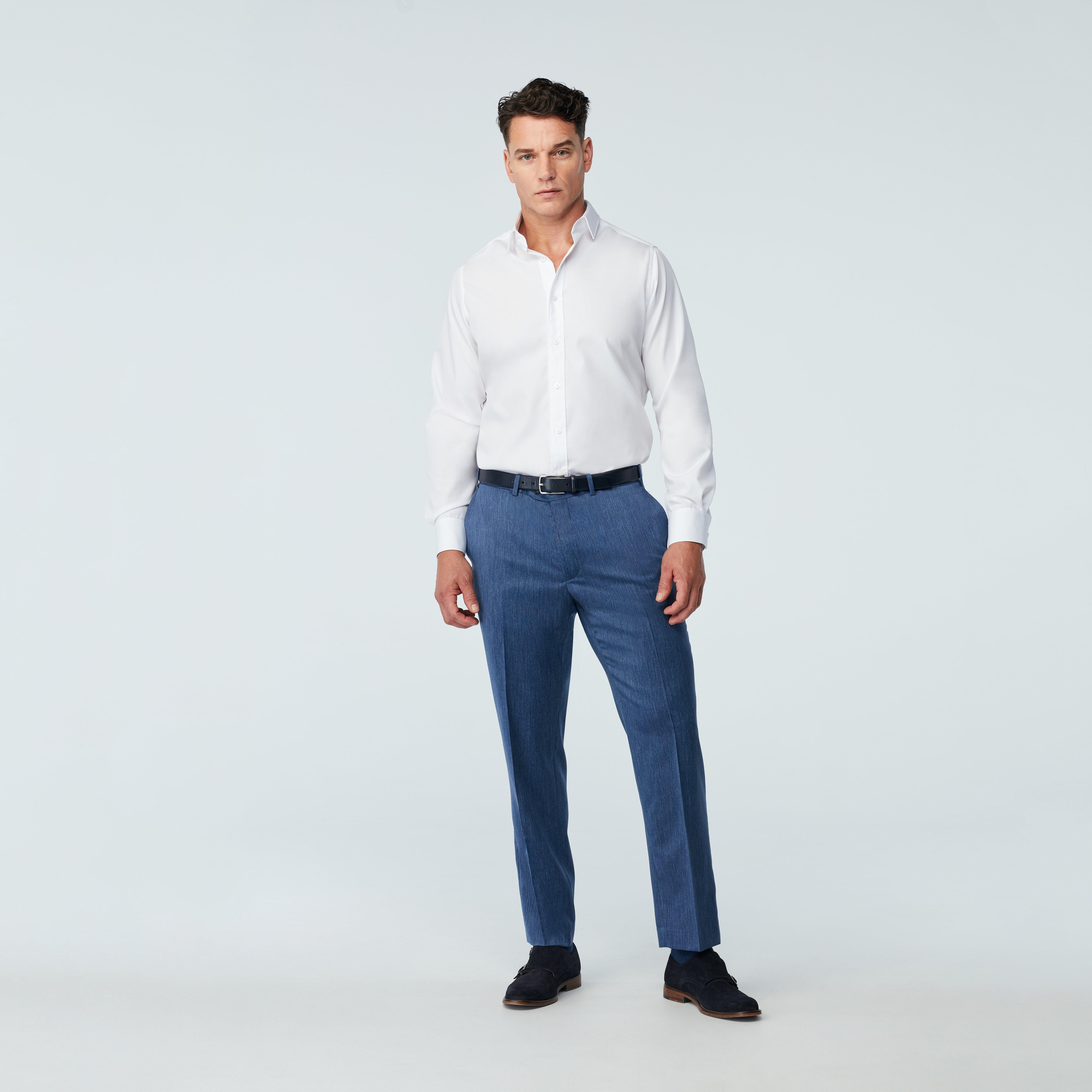 Custom Pants Made For You - Messina Blue Pants | INDOCHINO