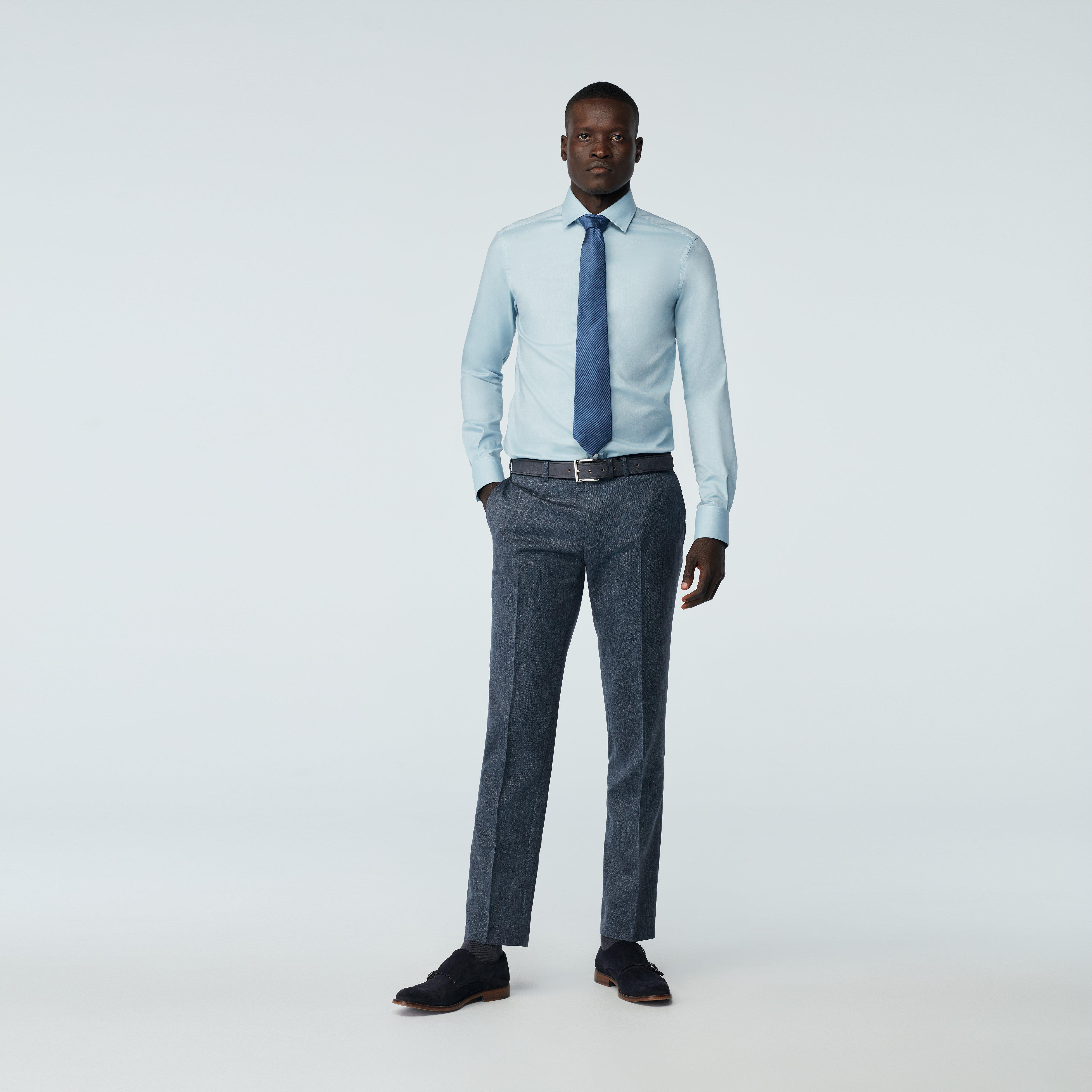 Custom Pants Made For You - Messina Dark Blue Pants | INDOCHINO