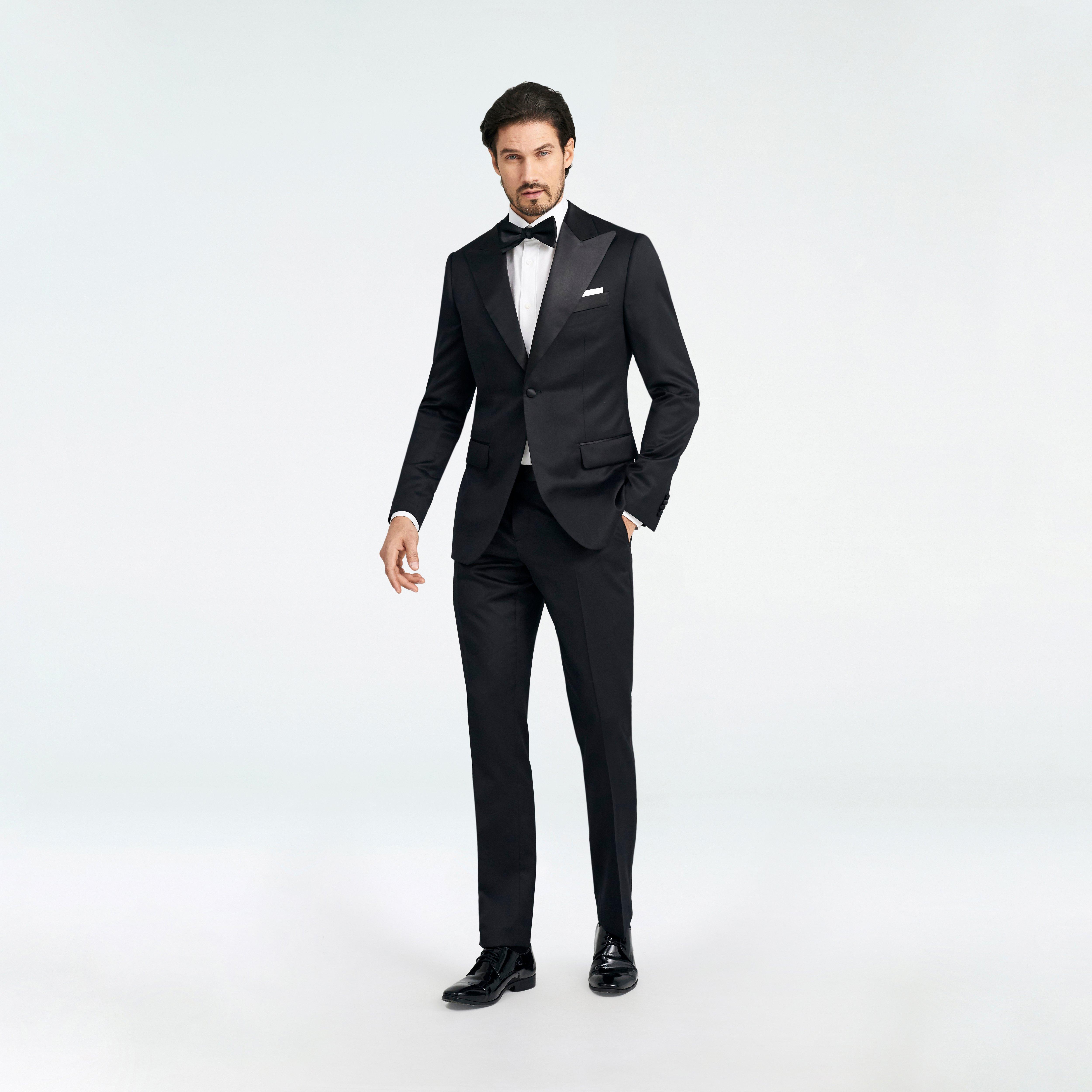 Custom Blazers Made For You - Hampton Black Dinner Jacket | INDOCHINO