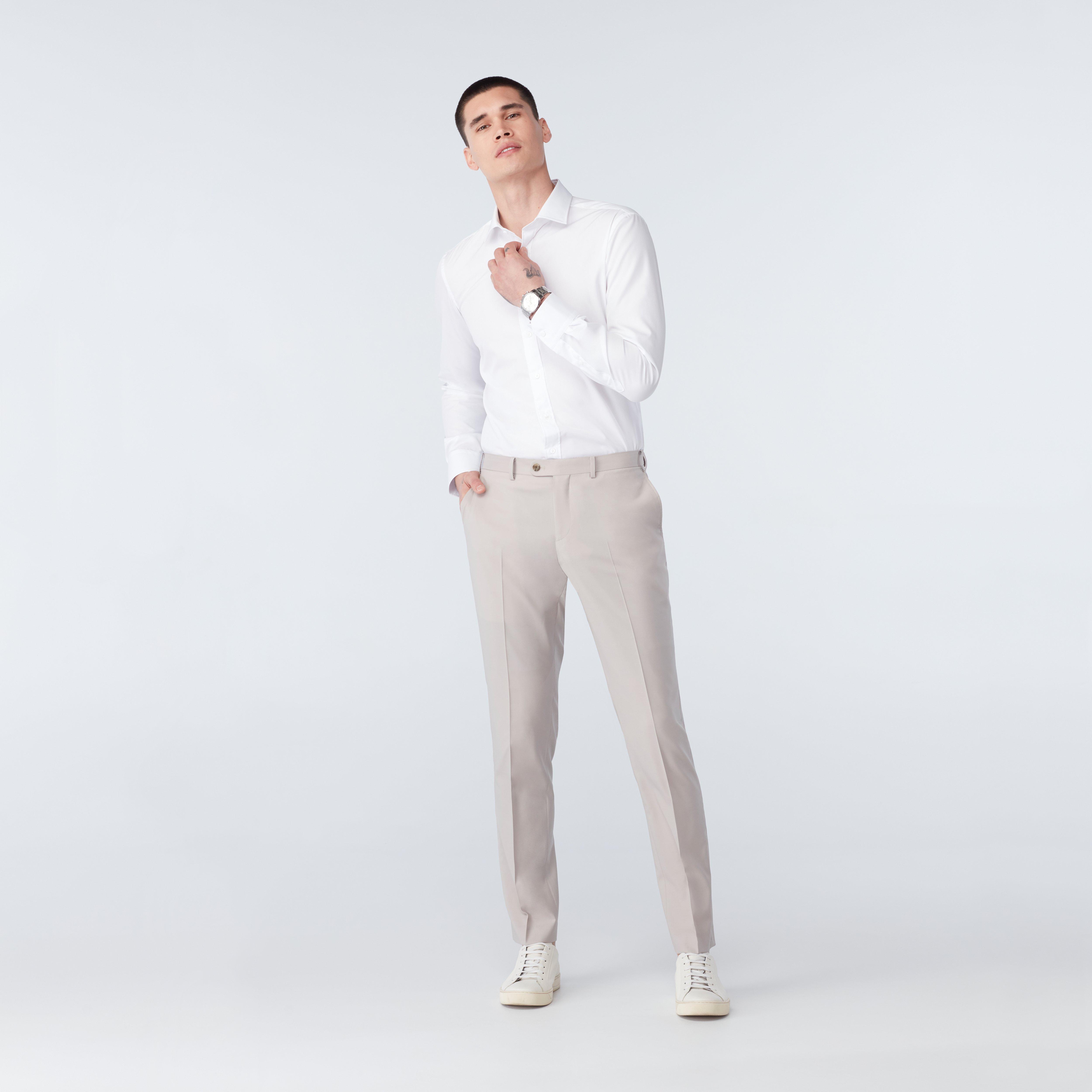 Custom Pants Made For You - Milano Sand Pants | INDOCHINO