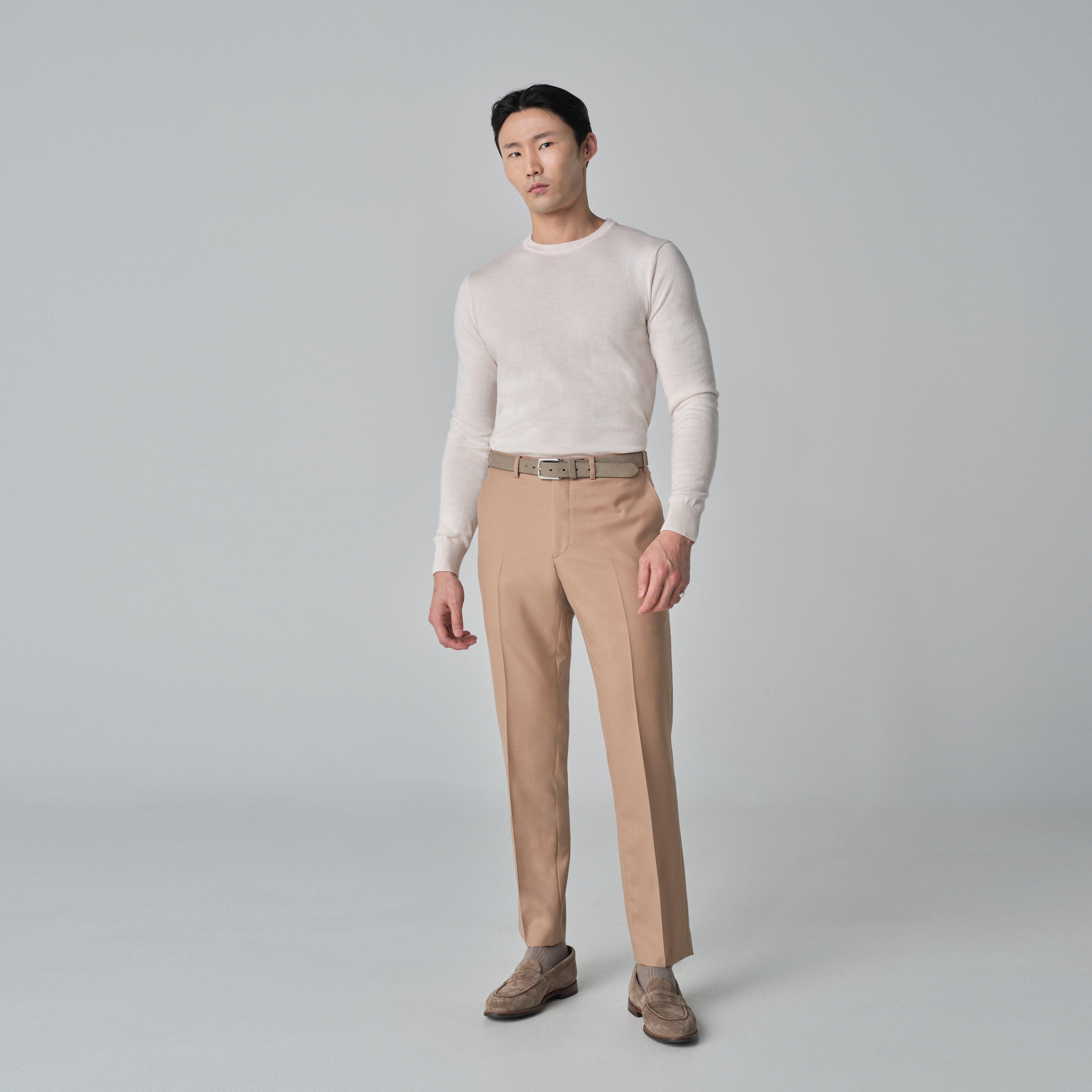 Custom Pants Made For You - Harrogate Camel Pants | INDOCHINO
